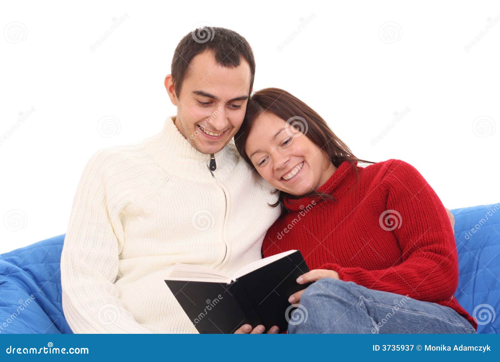 Couple reading book stock image. Image of readers, adult - 3735937