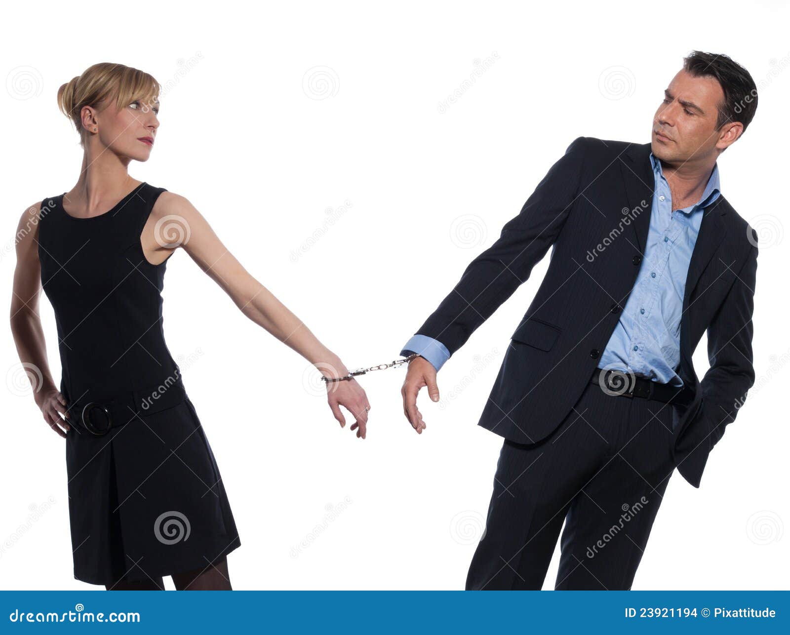 Couple Trapped In The Bond Of Christmas Lights Royalty-Free Stock ...