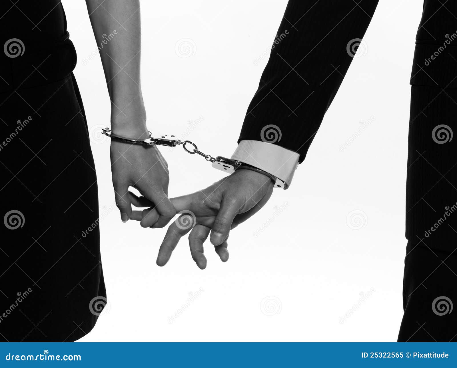 Couple Trapped In The Bond Of Christmas Lights Royalty-Free Stock ...