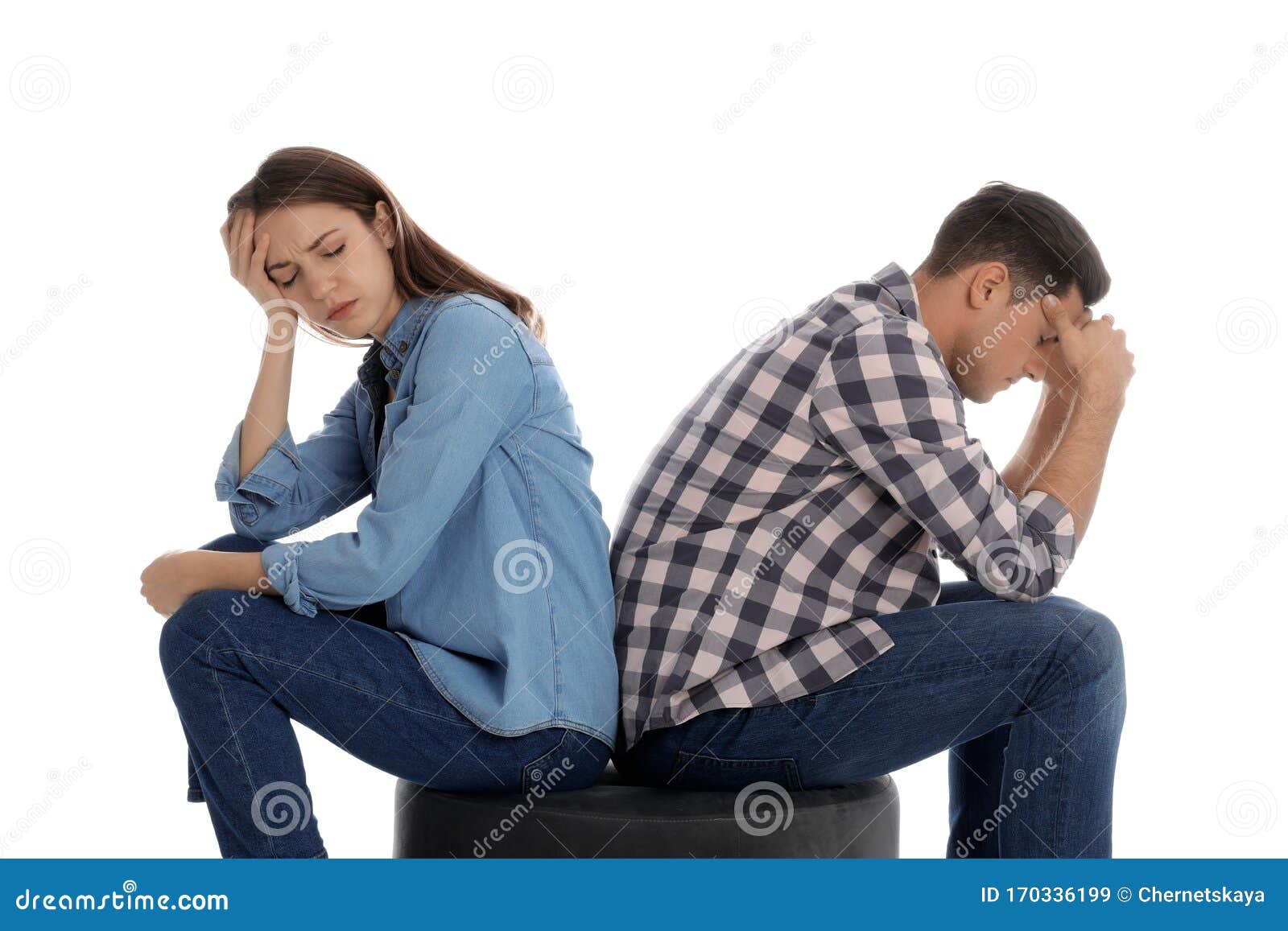 Couple with Relationship Problems on Background Stock Image - Image of ...