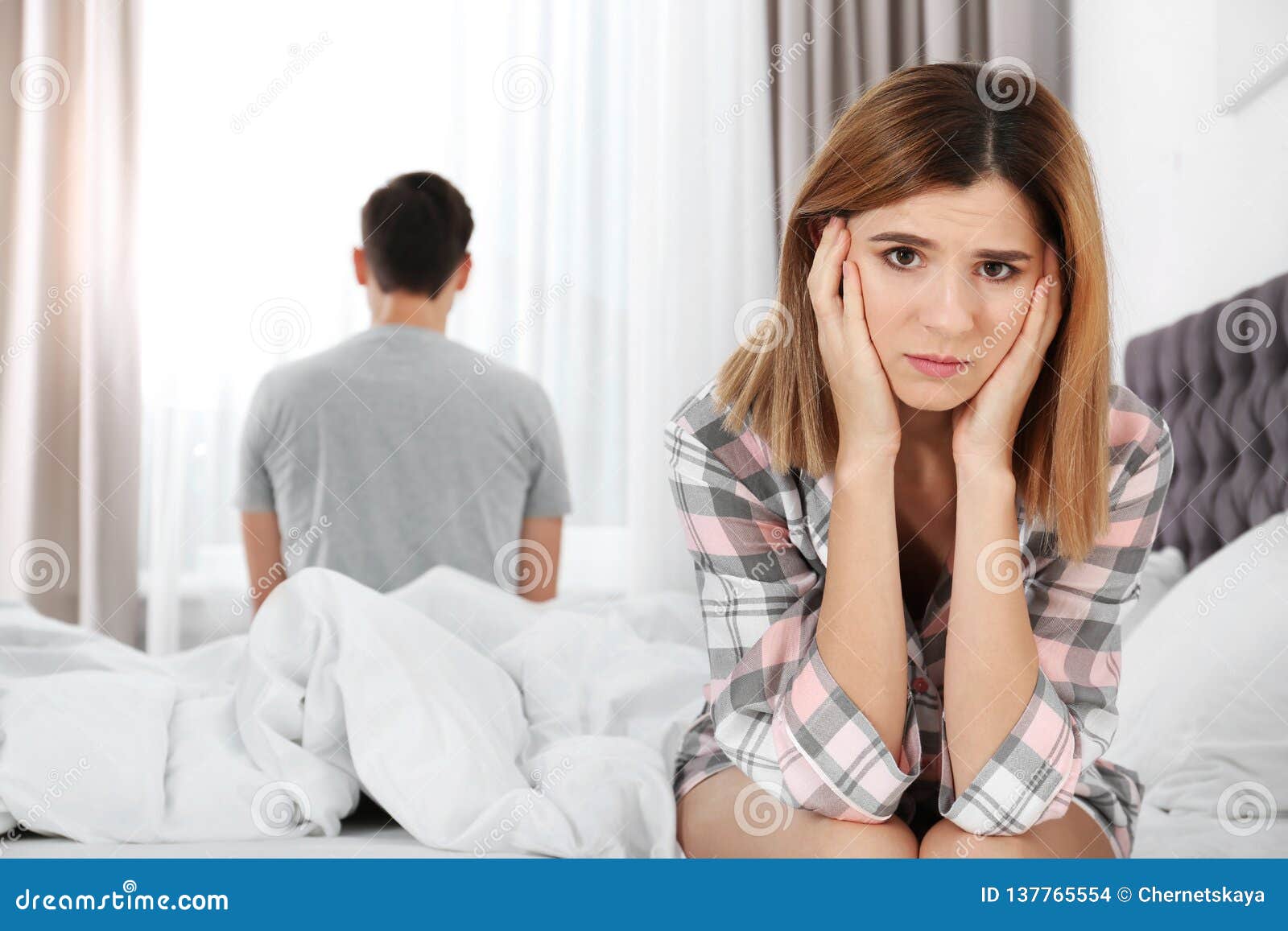 Couple with Relationship Problems Ignoring Each Other Stock Photo ...
