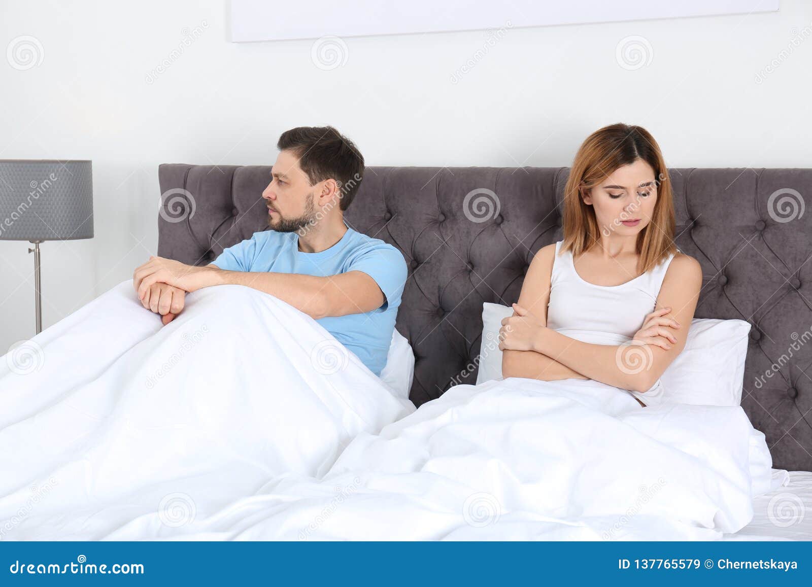 Couple with Relationship Problems Ignoring Each Other Stock Image ...