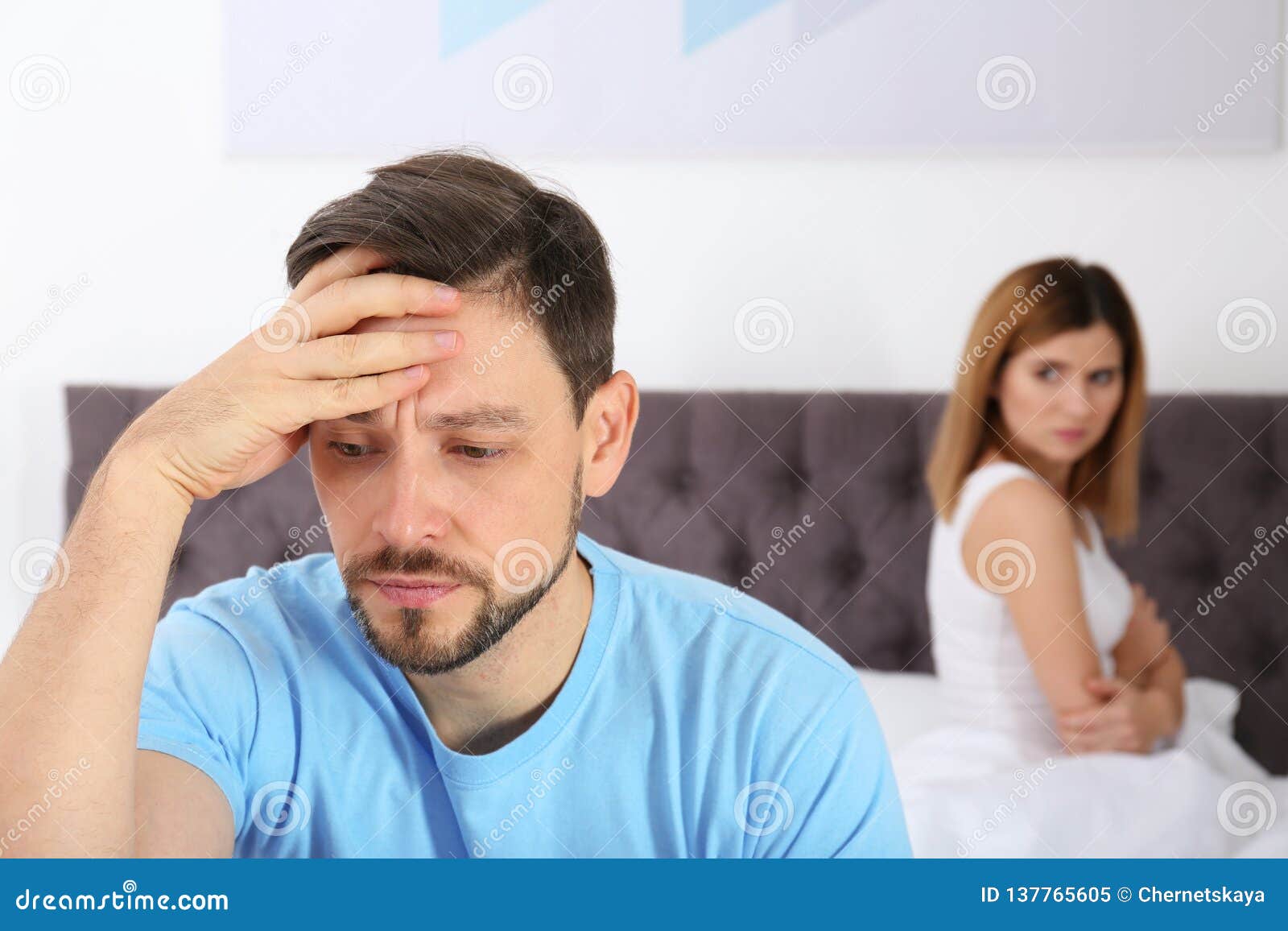 Couple with Relationship Problems Ignoring Each Other Stock Image ...