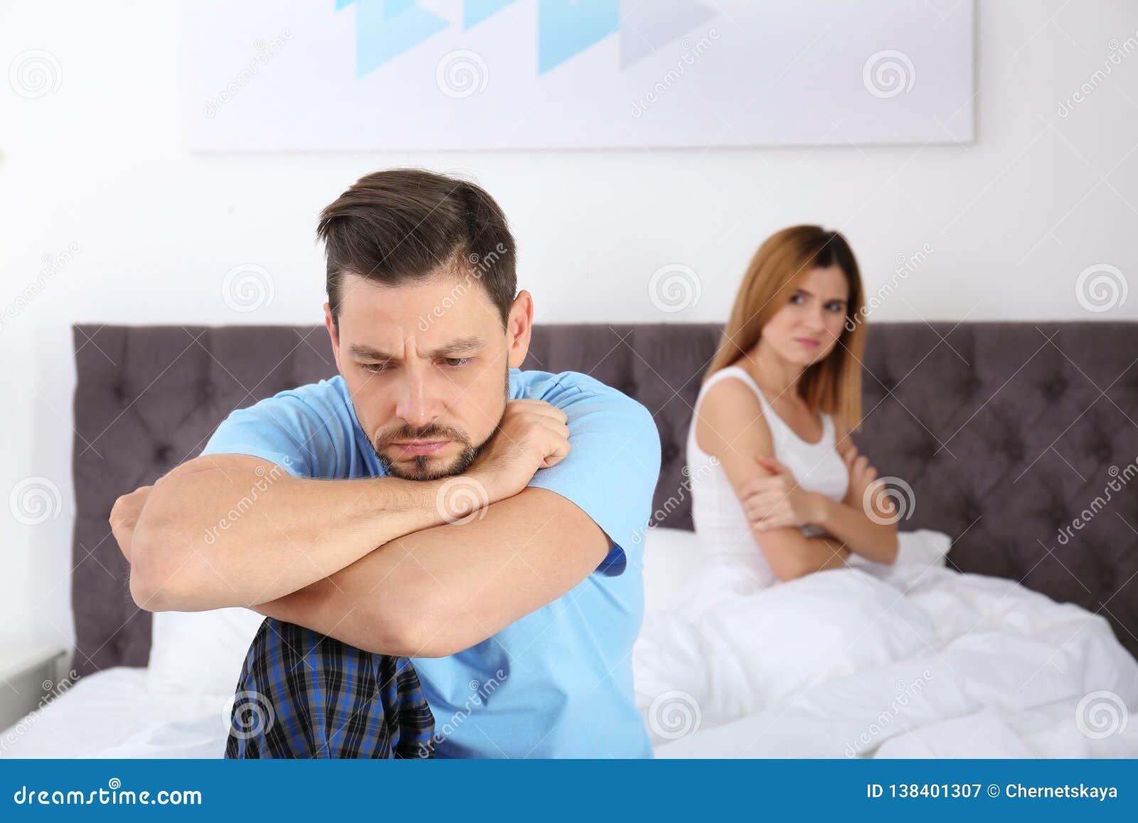 Couple with Relationship Problems Ignoring Each Other Stock Image ...