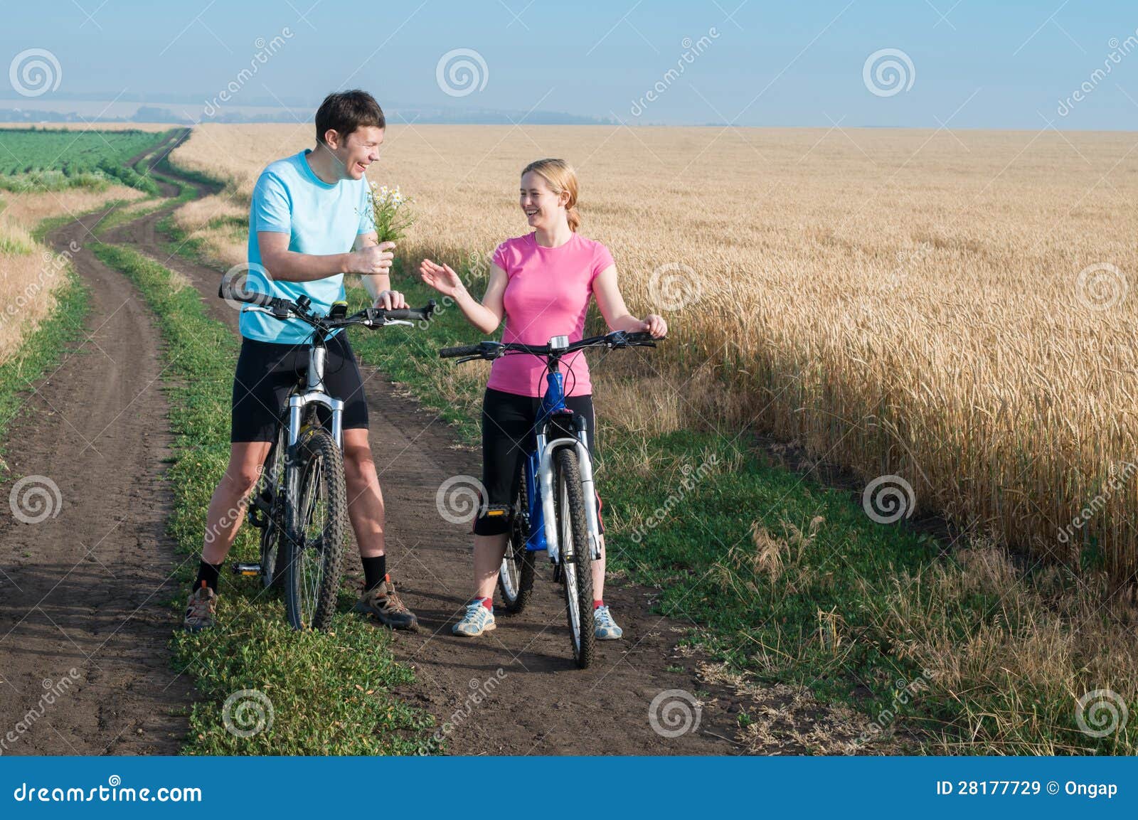 Couple relax biking stock image. Image of bikers, bicycle - 28177729