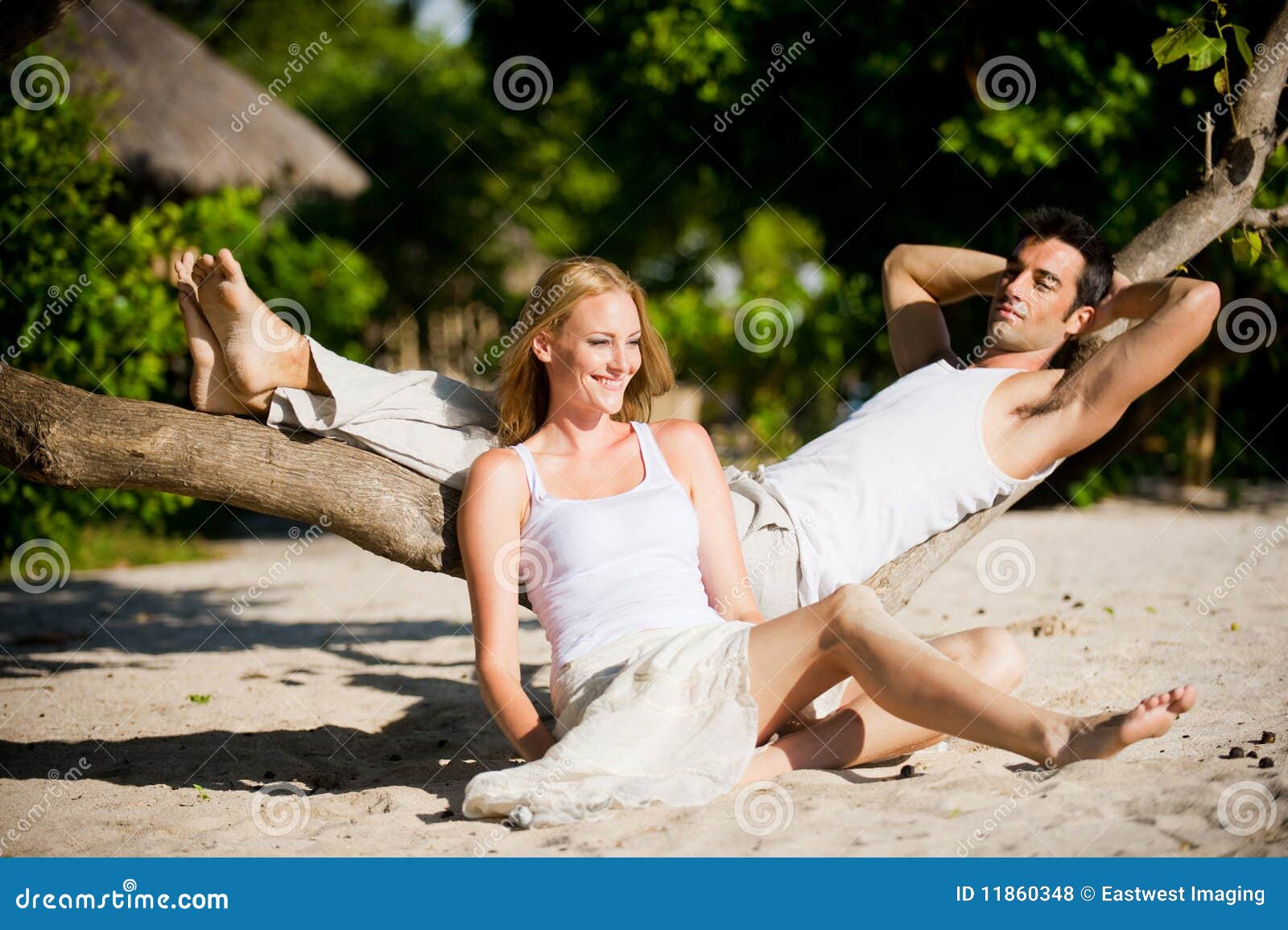 Couple Relaxing stock photo. Image of smiling, looking - 11860348