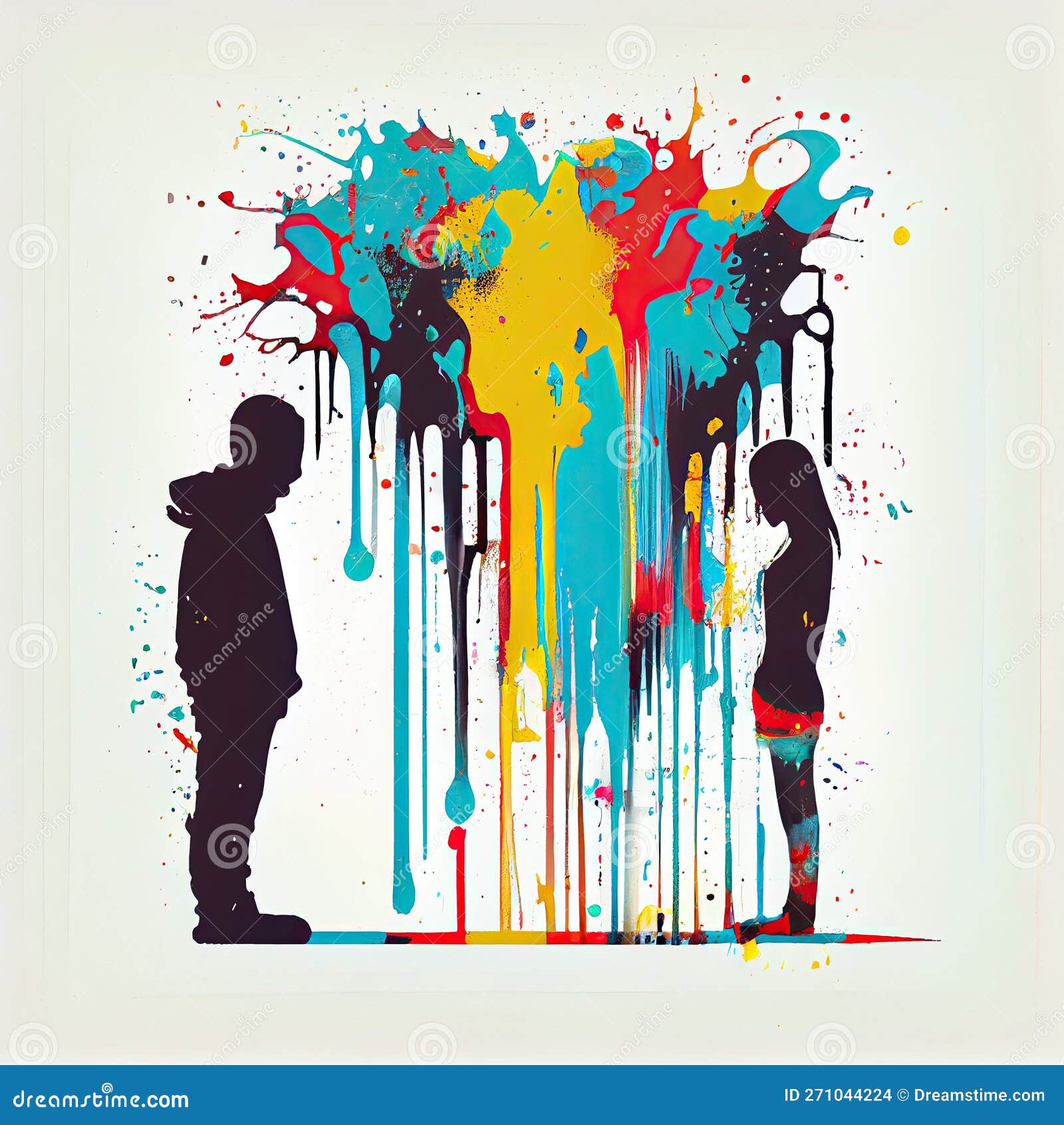 Couple Representing a Separation. Stock Illustration - Illustration of ...