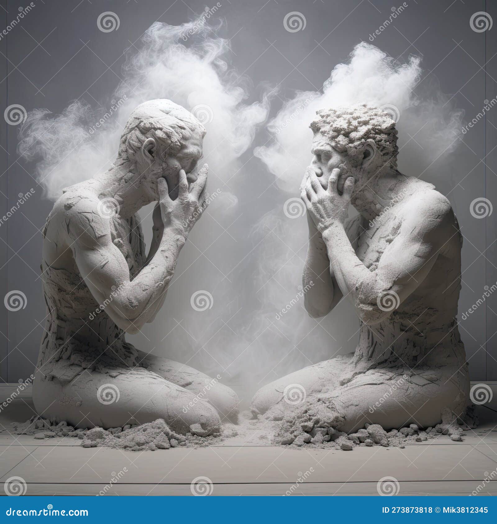 Couple Representing a Separation Stock Illustration - Illustration of ...