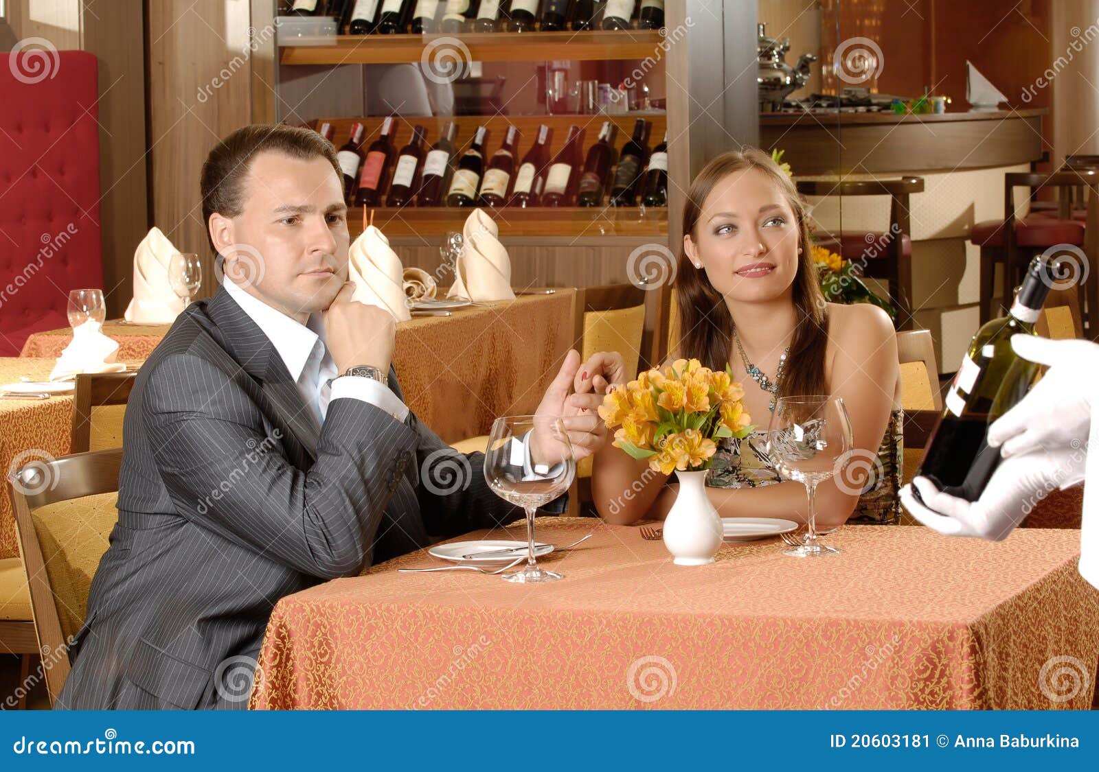 Couple in restaurant stock image. Image of holding, love - 20603181