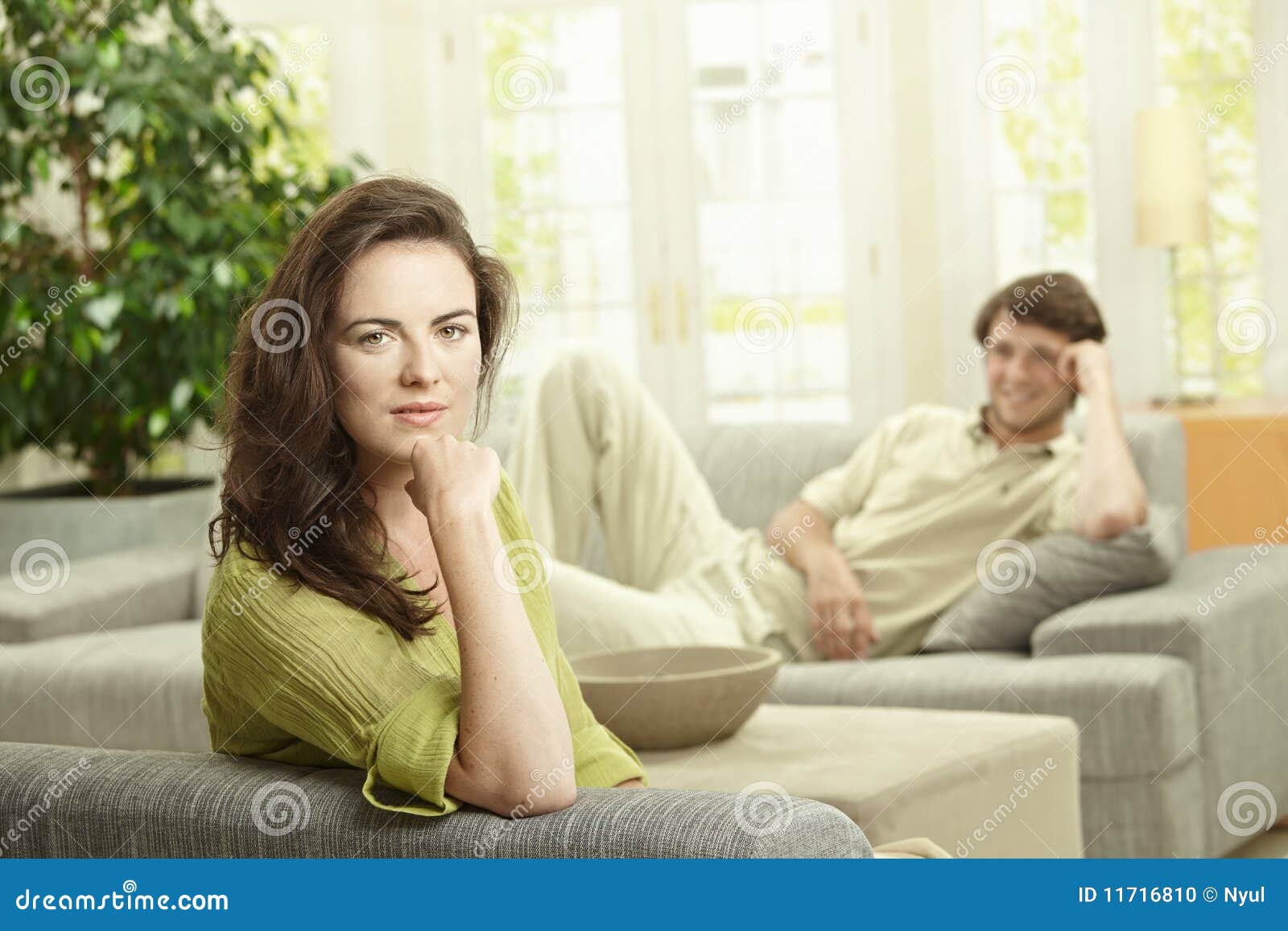 Couple resting at home stock photo. Image of boyfriend - 11716810