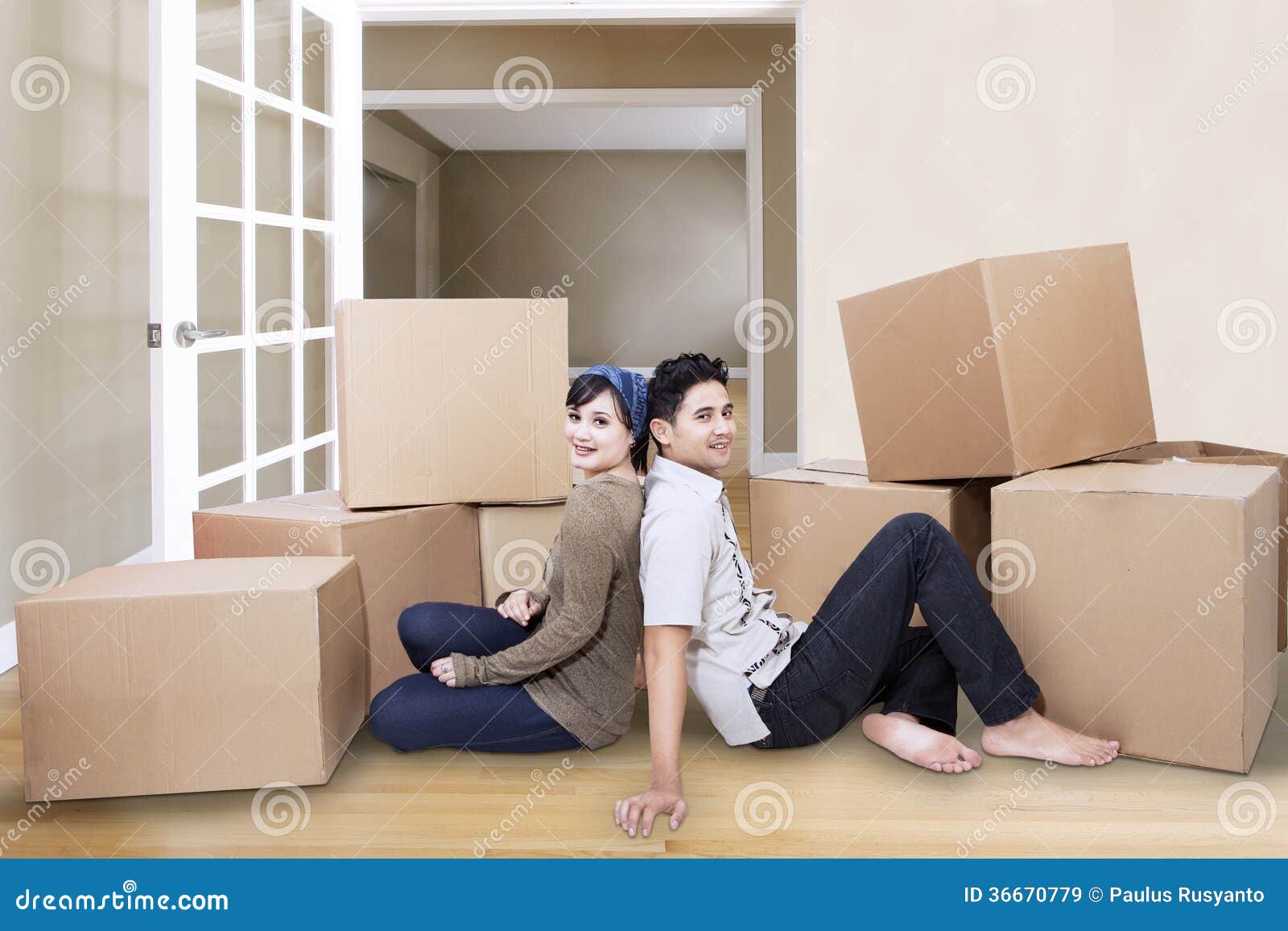 Couple resting at new home stock image. Image of couple - 36670779