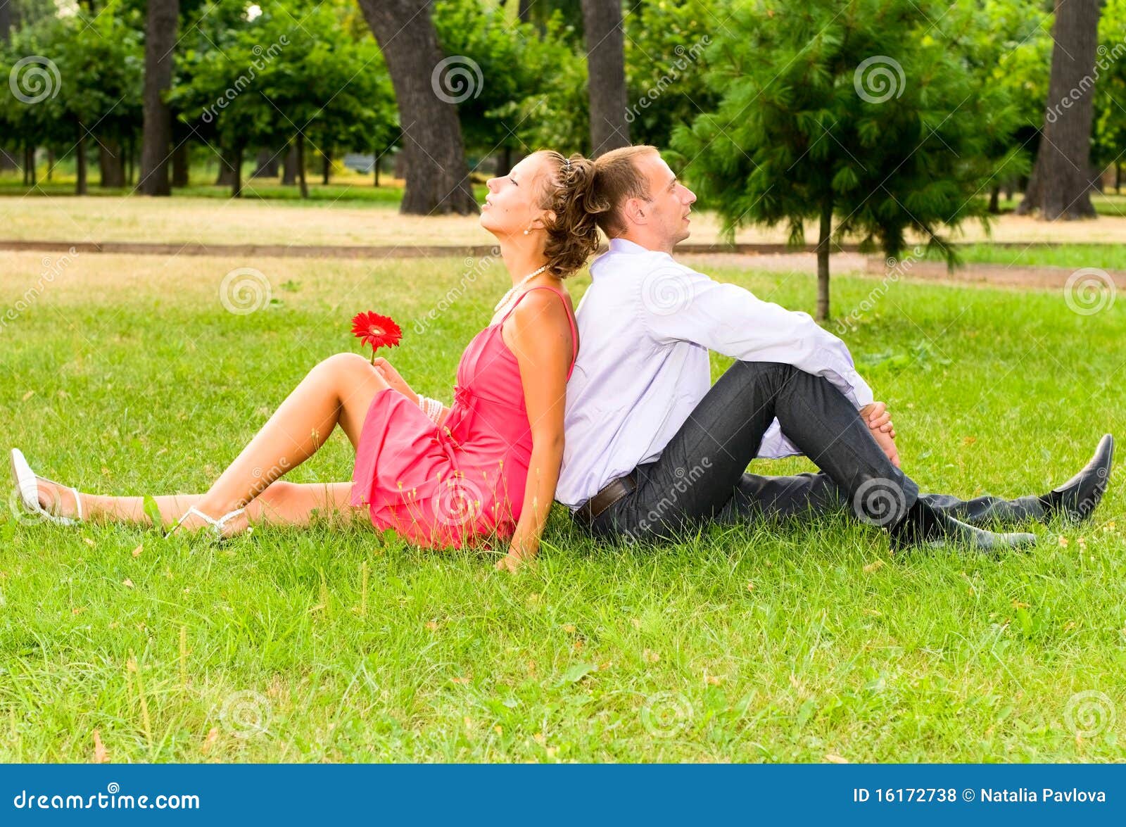 Couple resting in park stock photo. Image of face, people - 16172738