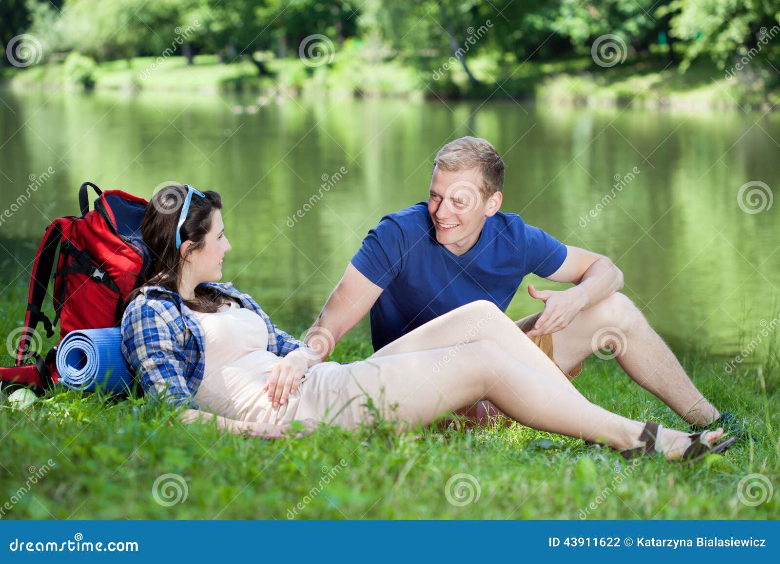 Couple Resting during the Trip Stock Photo - Image of rest, couple ...