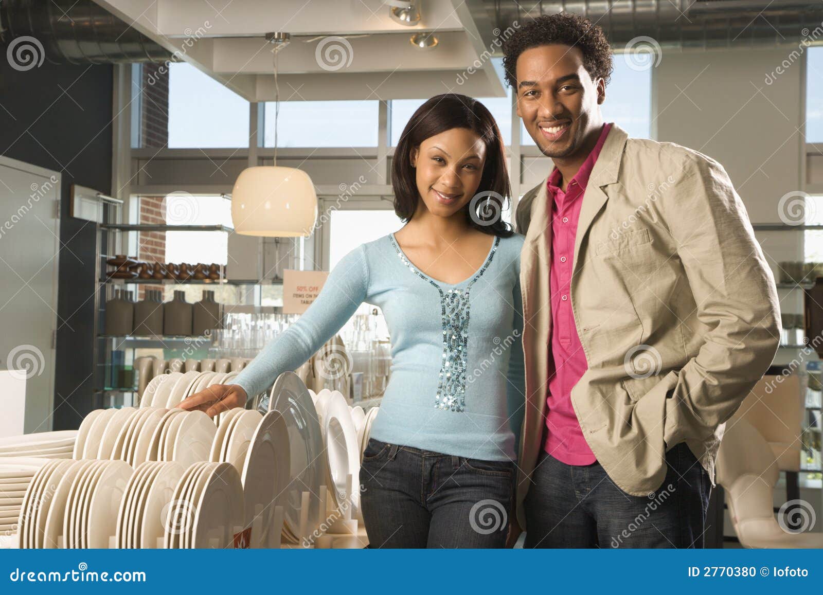 Couple in retail store. stock photo. Image of activity - 2770380