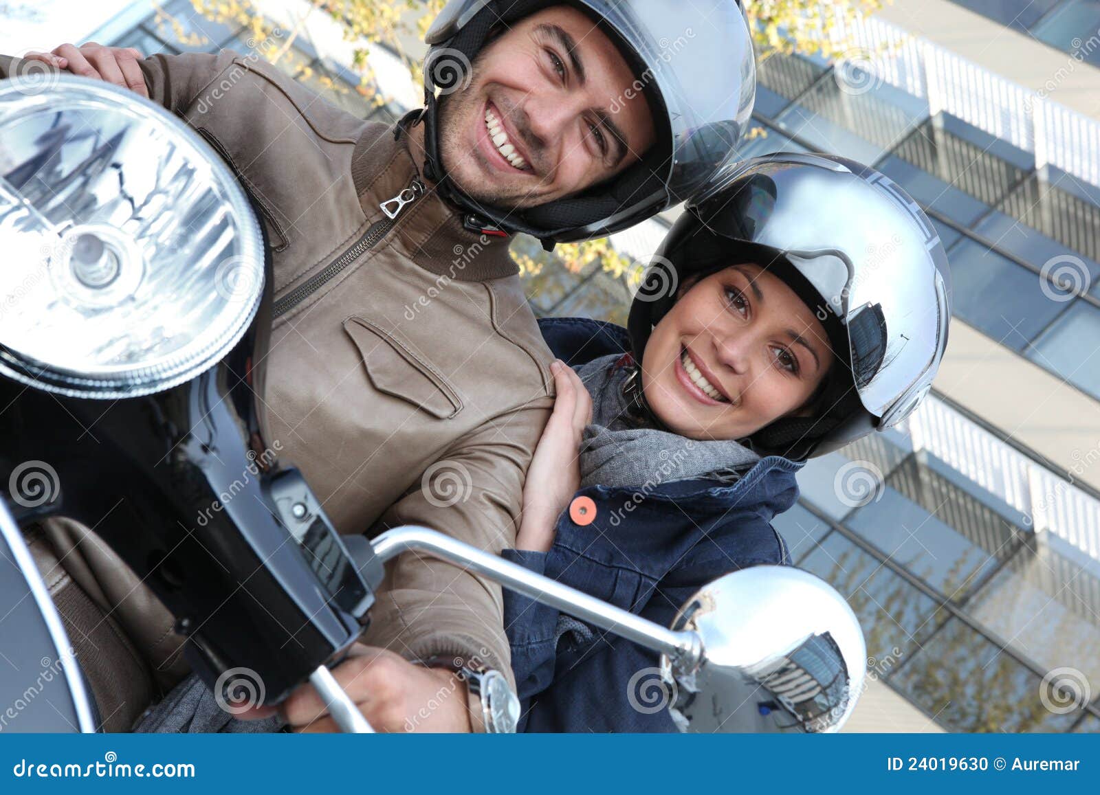 Couple riding a motor bike stock photo. Image of daring - 24019630