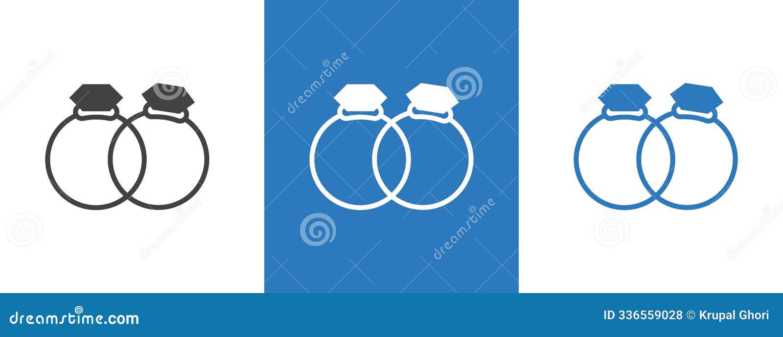 Couple Ring Icon Thin Line Illustration Stock Illustration ...