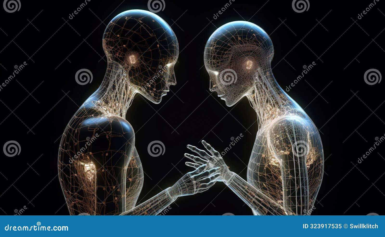 Couple of Robots in Romantic Conversation. AI Technology and Innovation ...