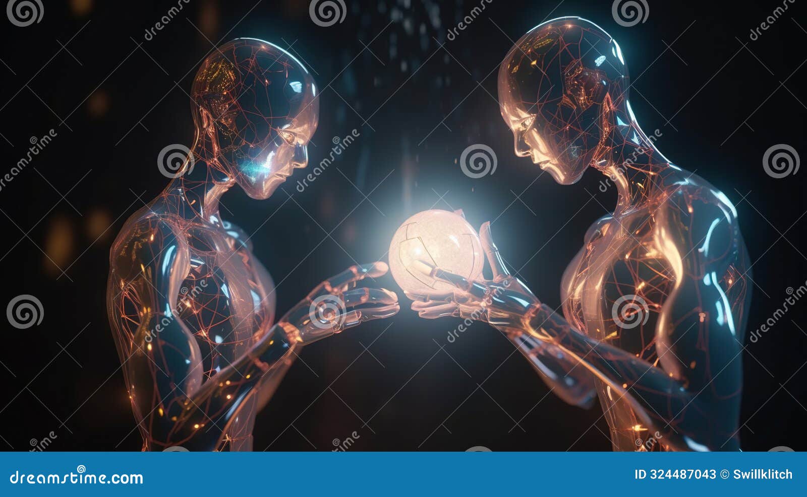 Couple of Robots in Romantic Conversation. AI Technology and Innovation ...