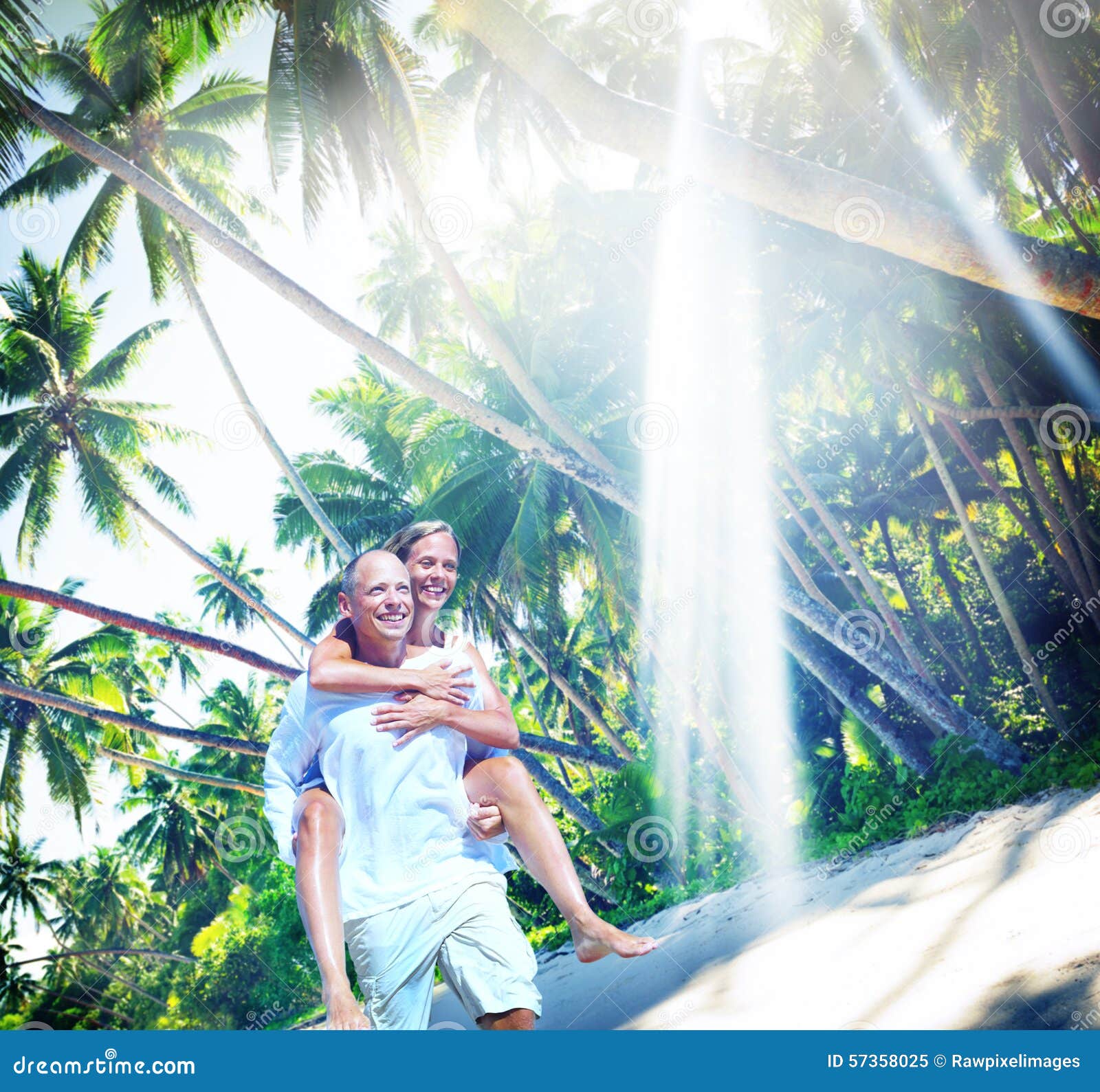 Couple Romance Beach Love Island Concept Stock Image - Image of ...