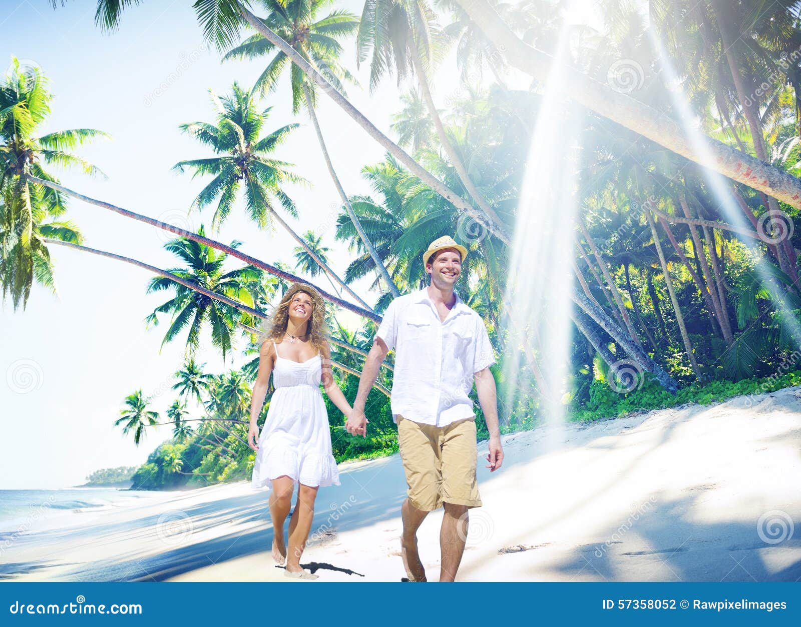 Couple Romance Beach Love Island Concept Stock Photo - Image of ...