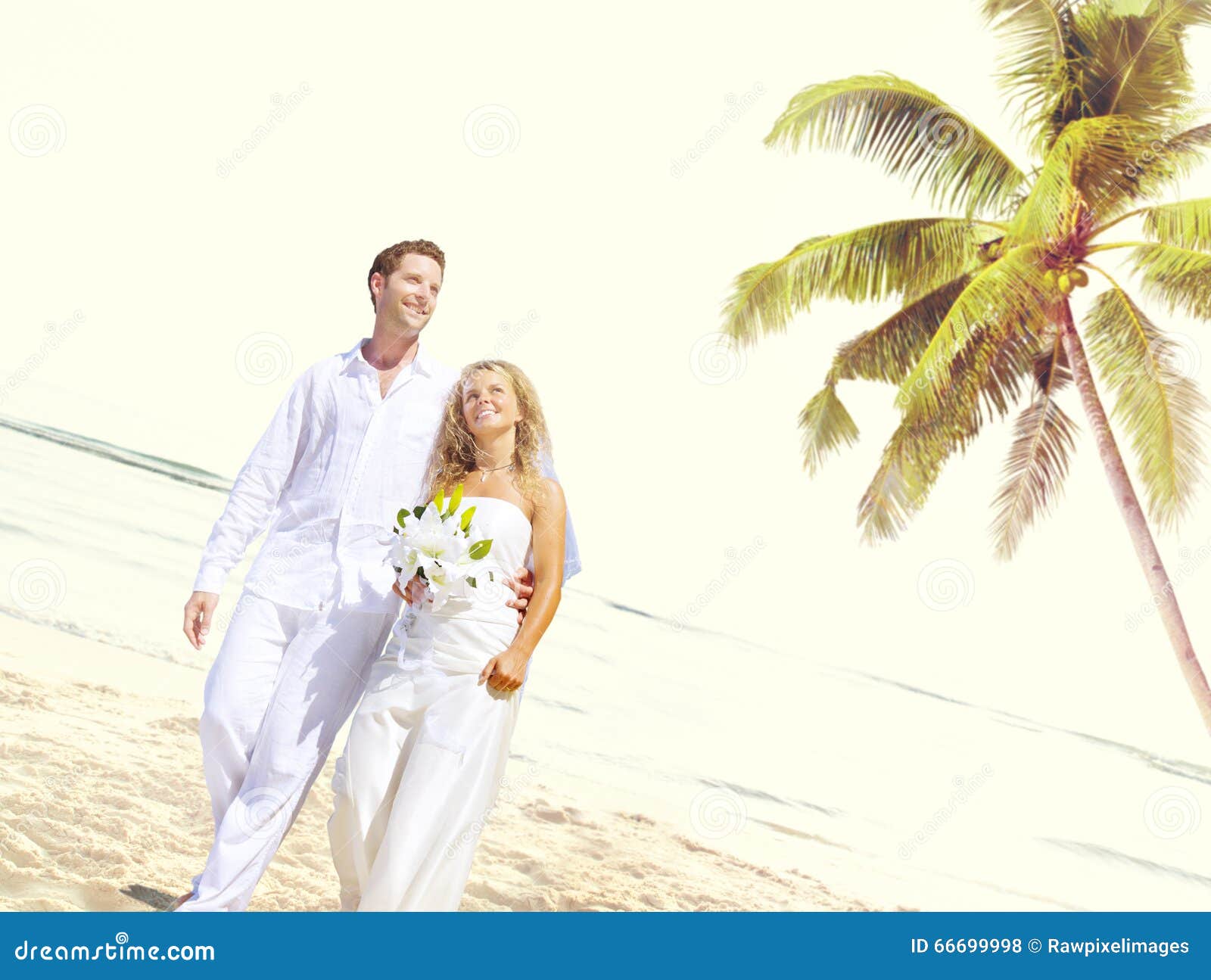 Couple Romance Beach Love Marriage Concept Stock Photo - Image of ...