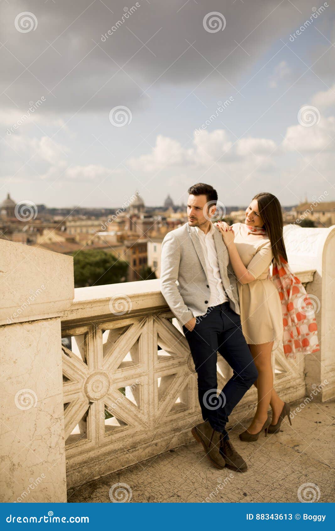 Couple in Rome, Italy stock image. Image of closeup, holidays - 88343613