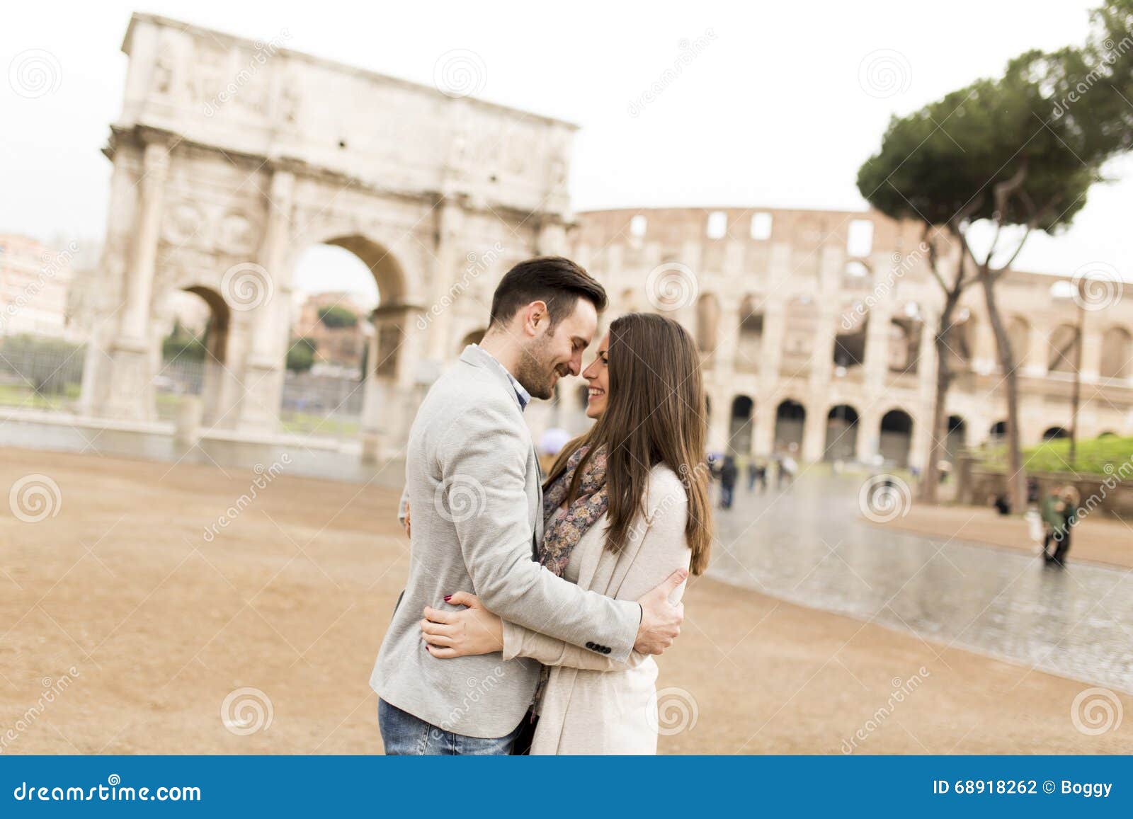 Couple in Rome stock photo. Image of relationship, tourist - 68918262