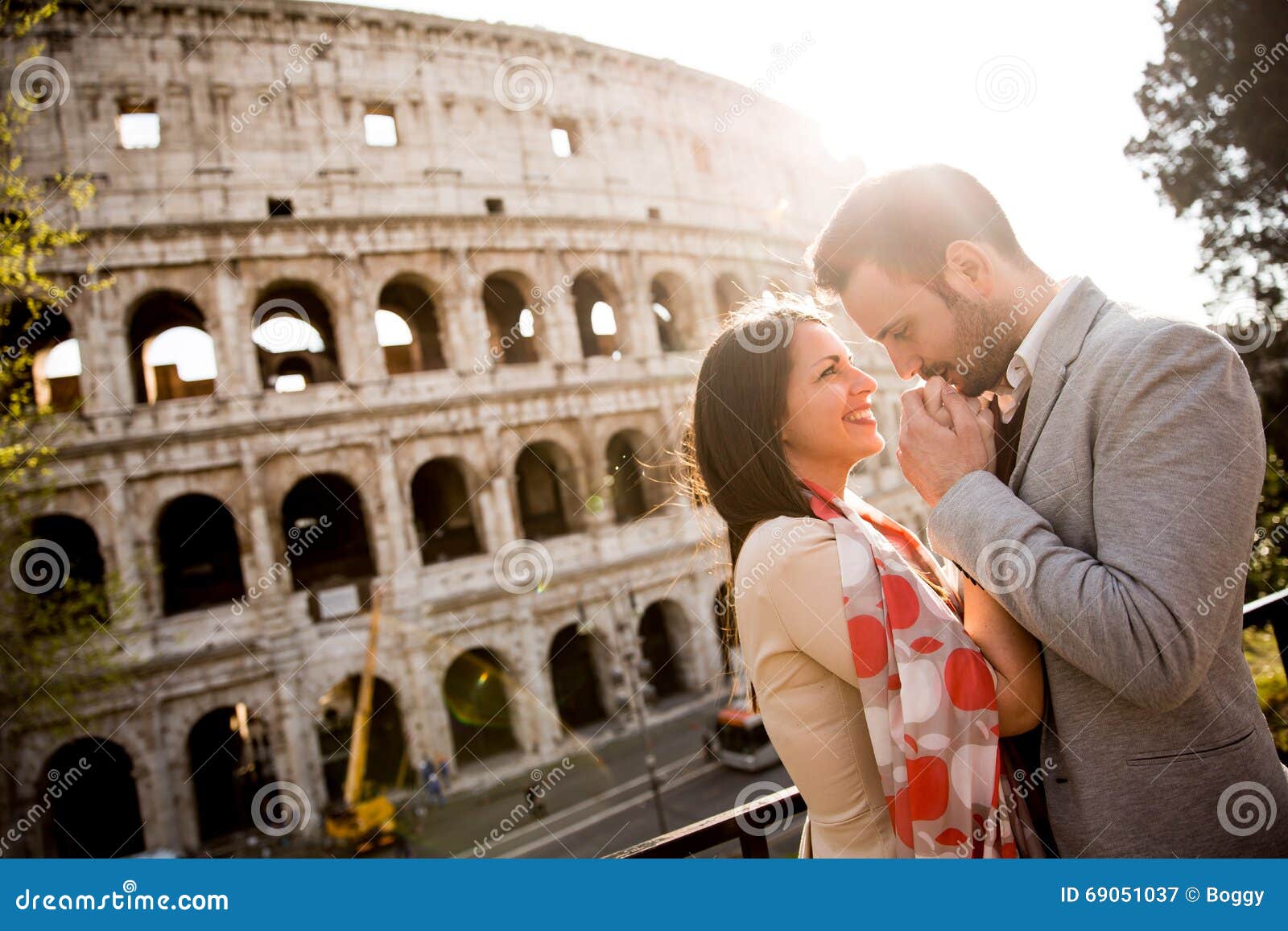 Couple in Rome stock image. Image of europe, hands, tourism - 69051037
