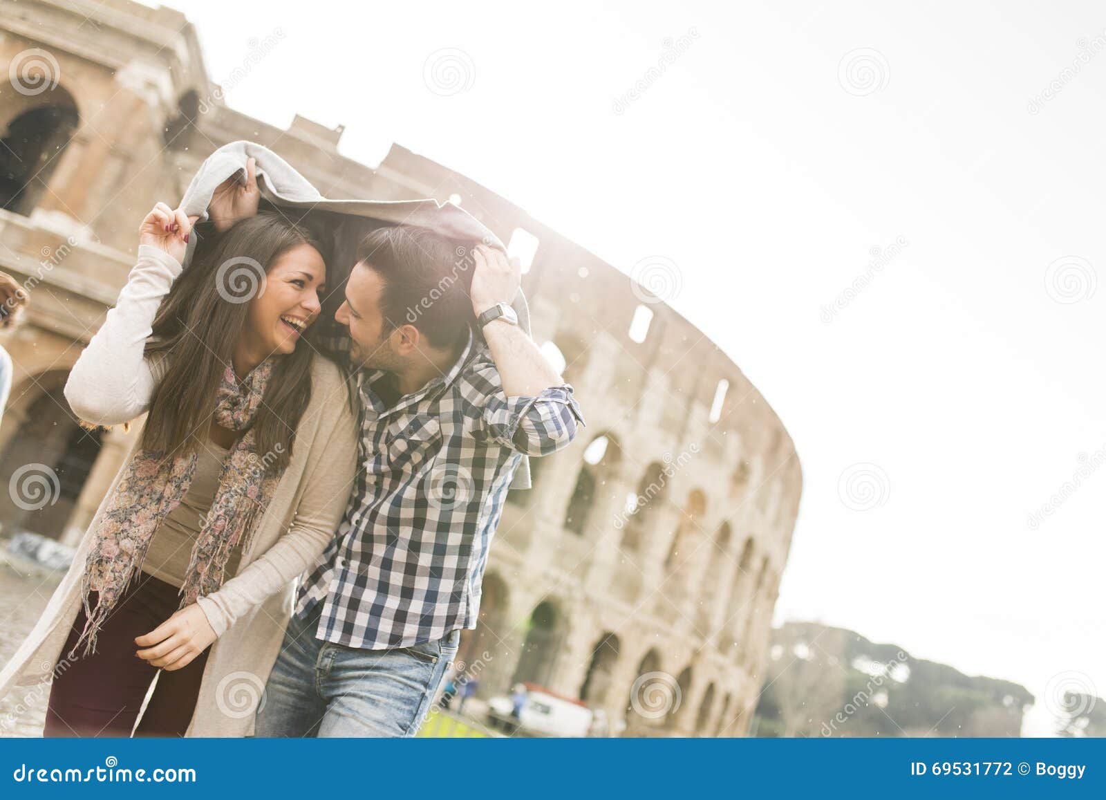 Couple in Rome stock photo. Image of europe, travel, happy - 69531772