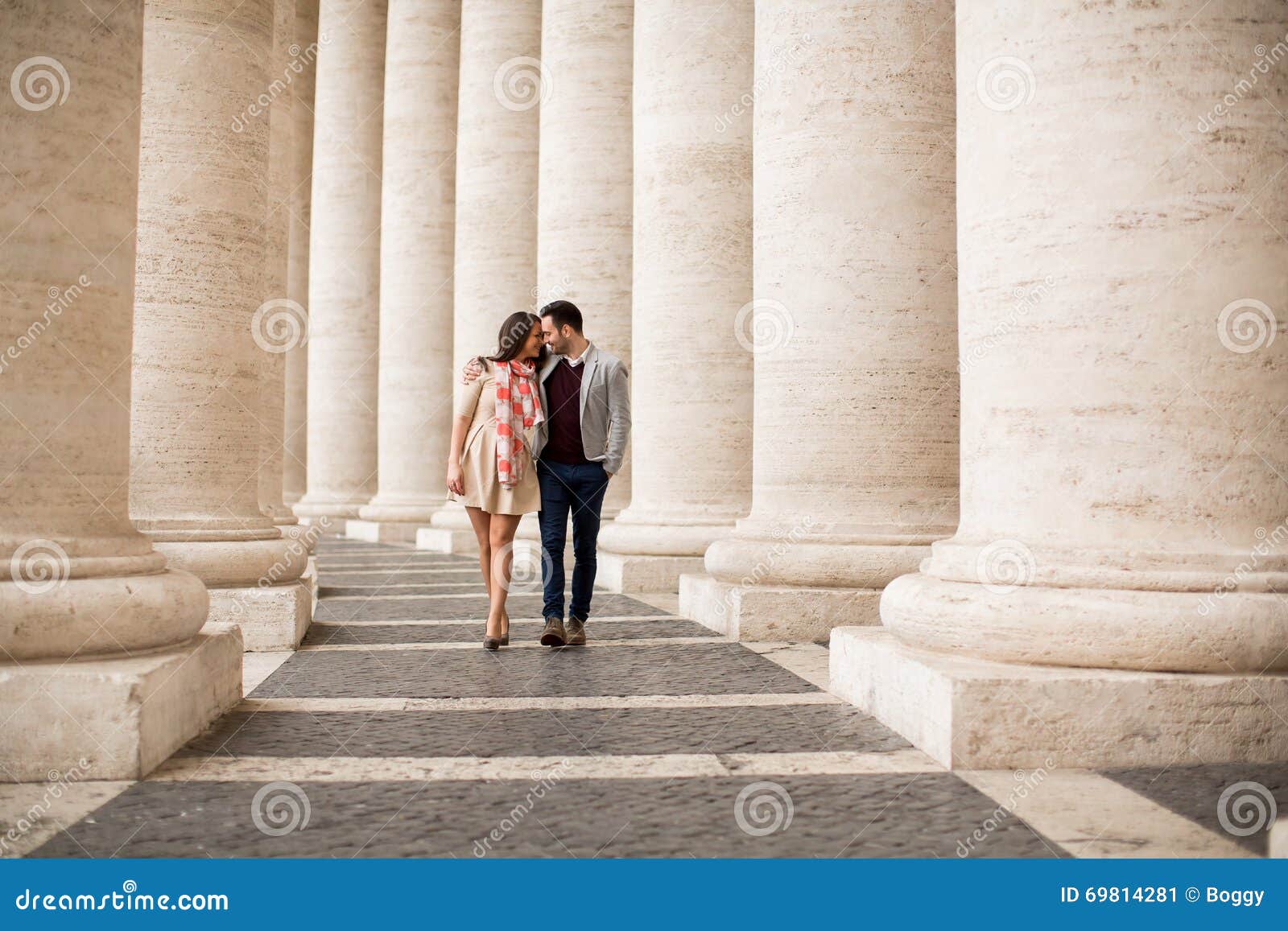 Couple in Rome stock image. Image of love, tourist, boyfriend - 69814281