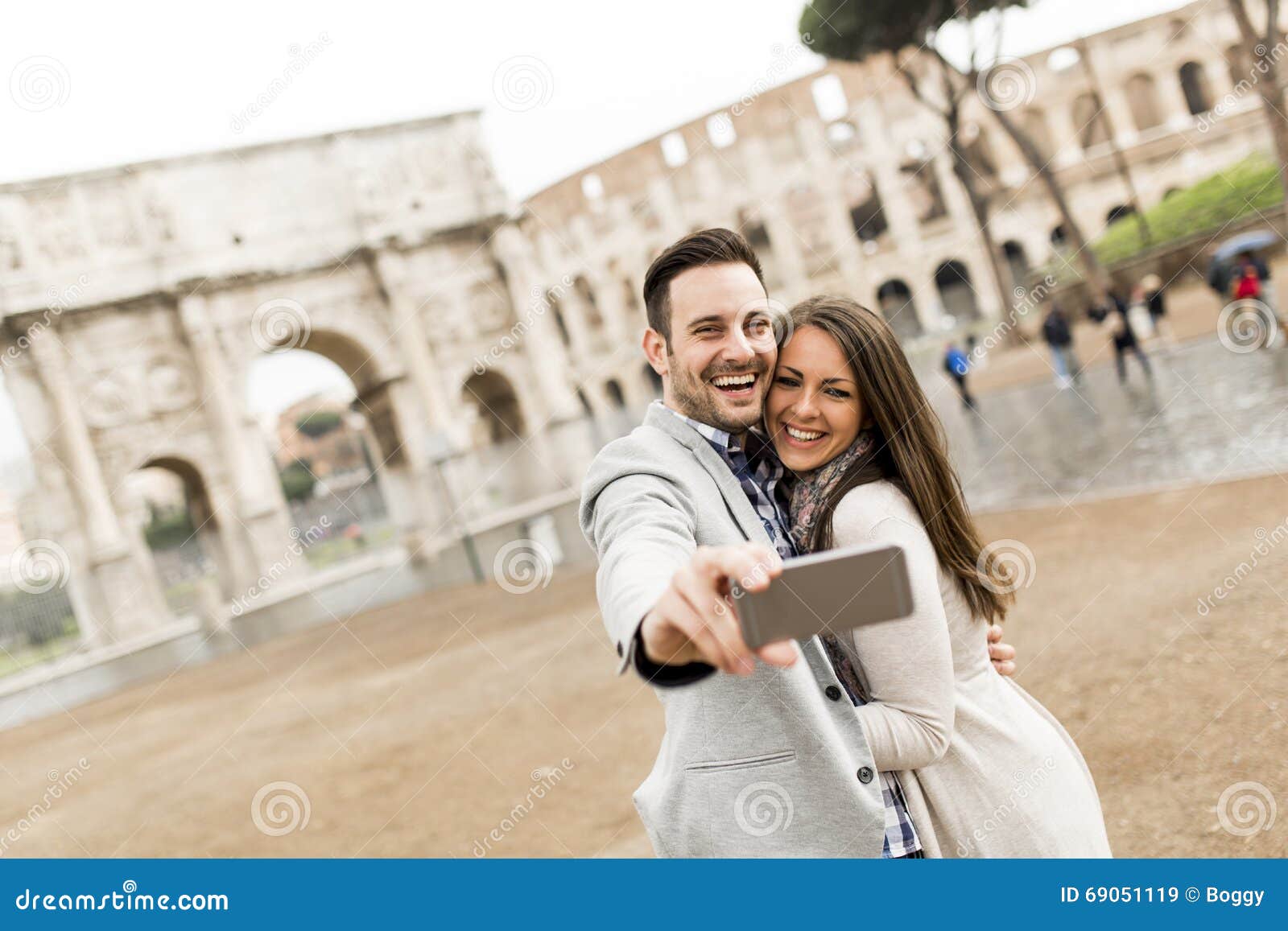 Couple in Rome stock image. Image of italy, couple, travel - 69051119