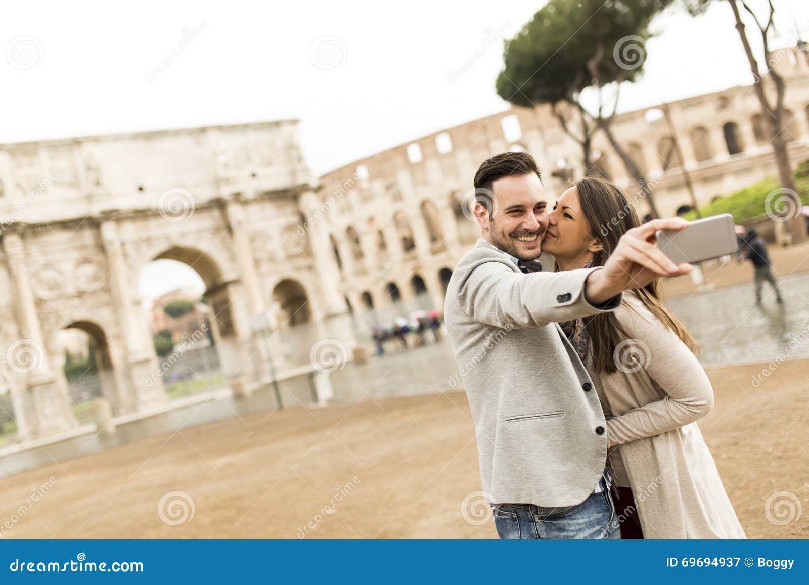 Couple in Rome stock image. Image of happy, europe, couple - 69694937