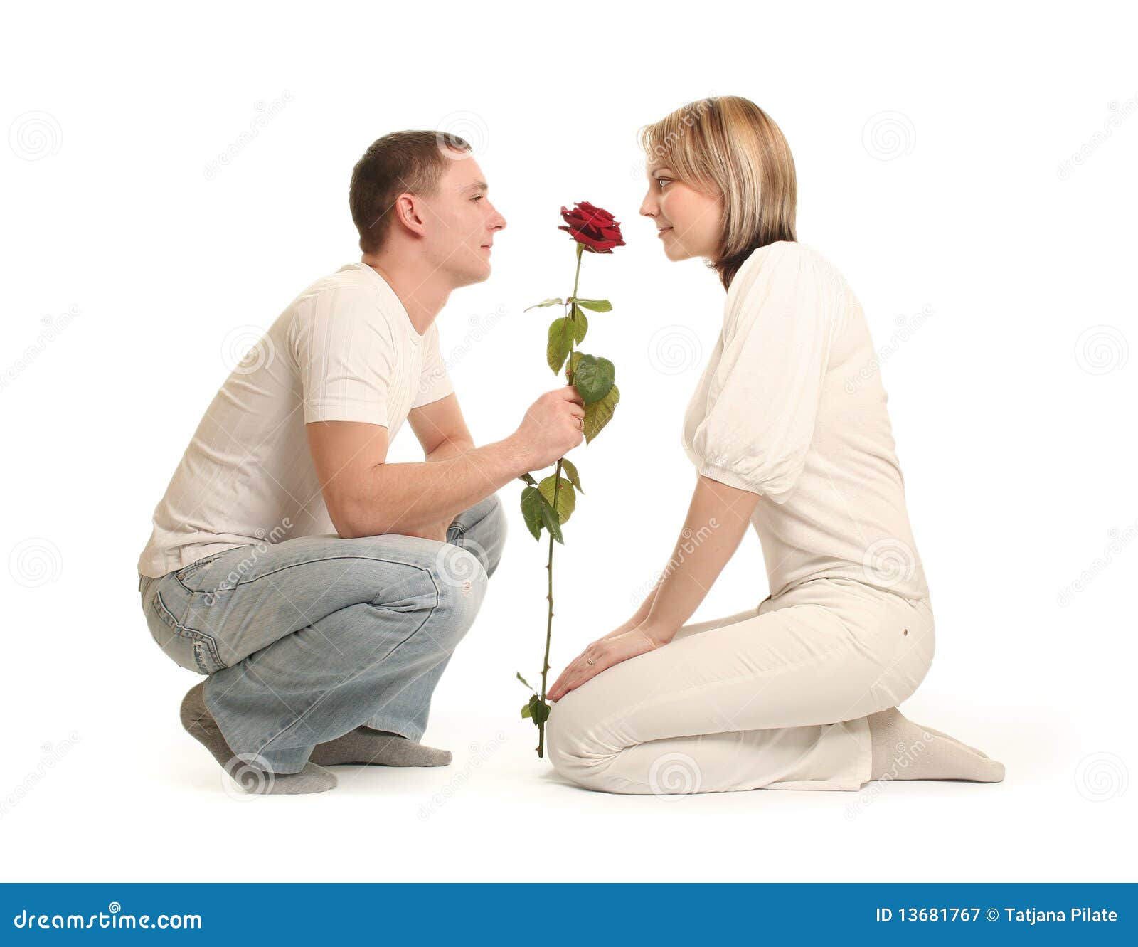 Couple and rose stock image. Image of girls, female, bonding - 13681767