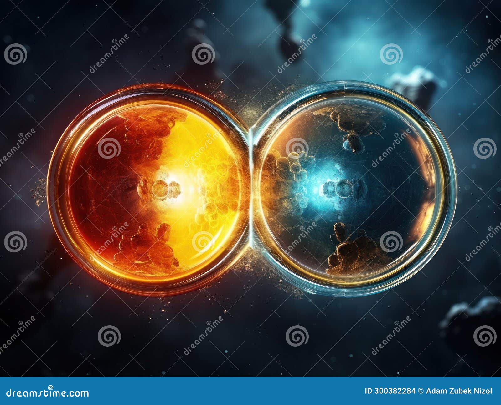 A Couple of Round Objects with a Glowing Surface Stock Illustration ...