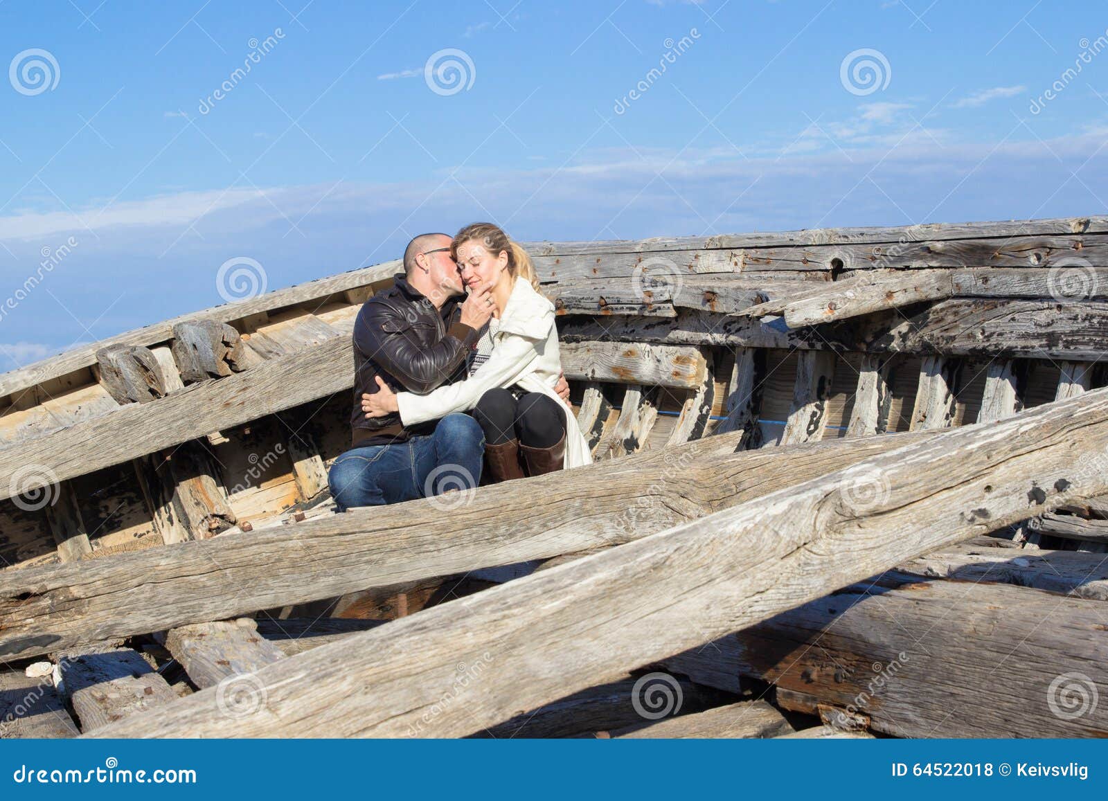 Couple rowboat stock photo. Image of autumn, wooden, love - 64522018