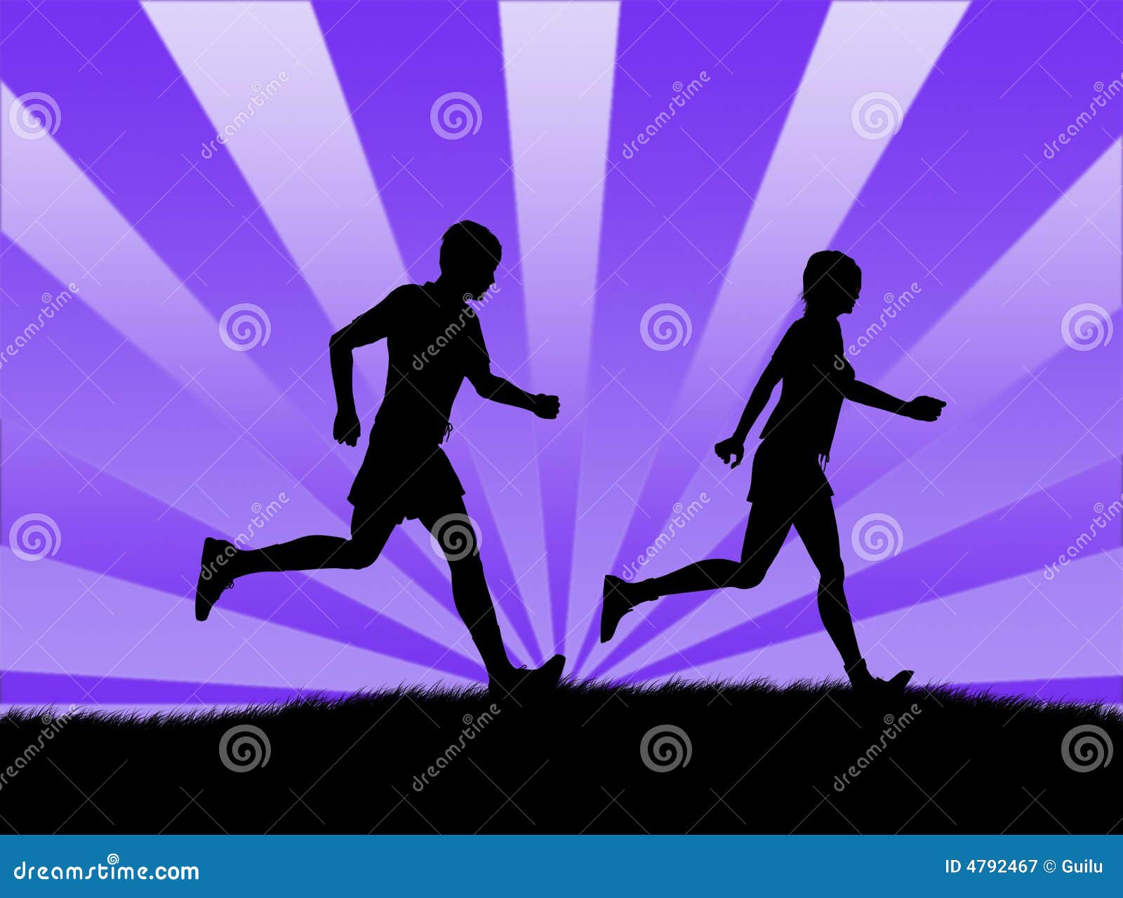 Couple running stock illustration. Illustration of couple - 4792467