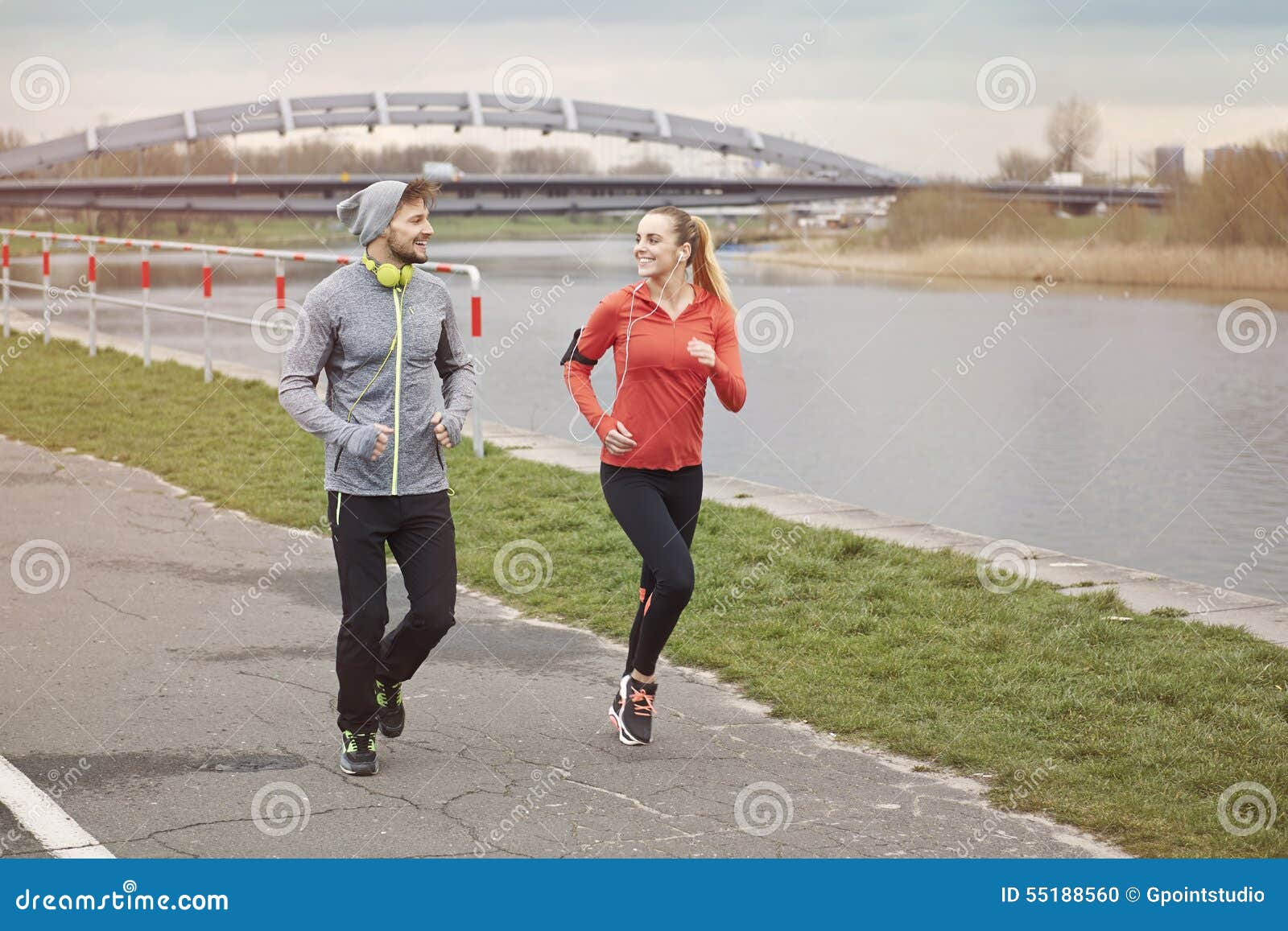 Couple running stock photo. Image of lifestyle, enjoyment - 55188560