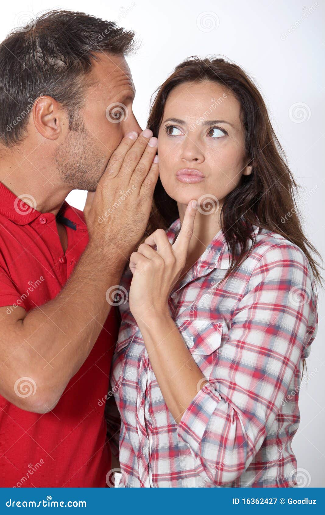 Couple s expressions stock image. Image of lovers, studio - 16362427