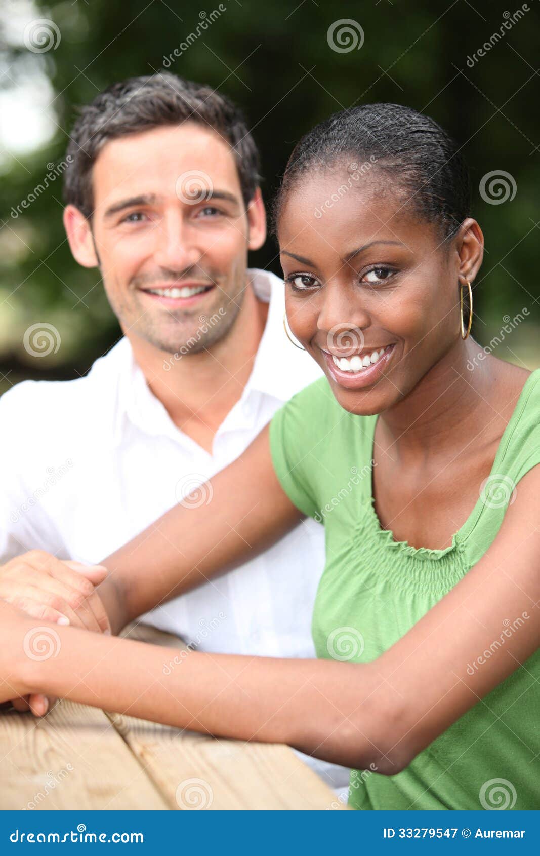 Couple sat at park table stock image. Image of cute, sensuality - 33279547