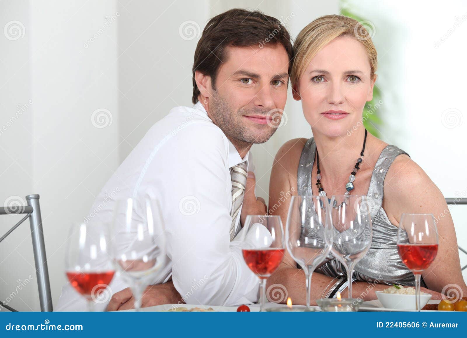 Couple sat at table stock photo. Image of wine, smiling - 22405606