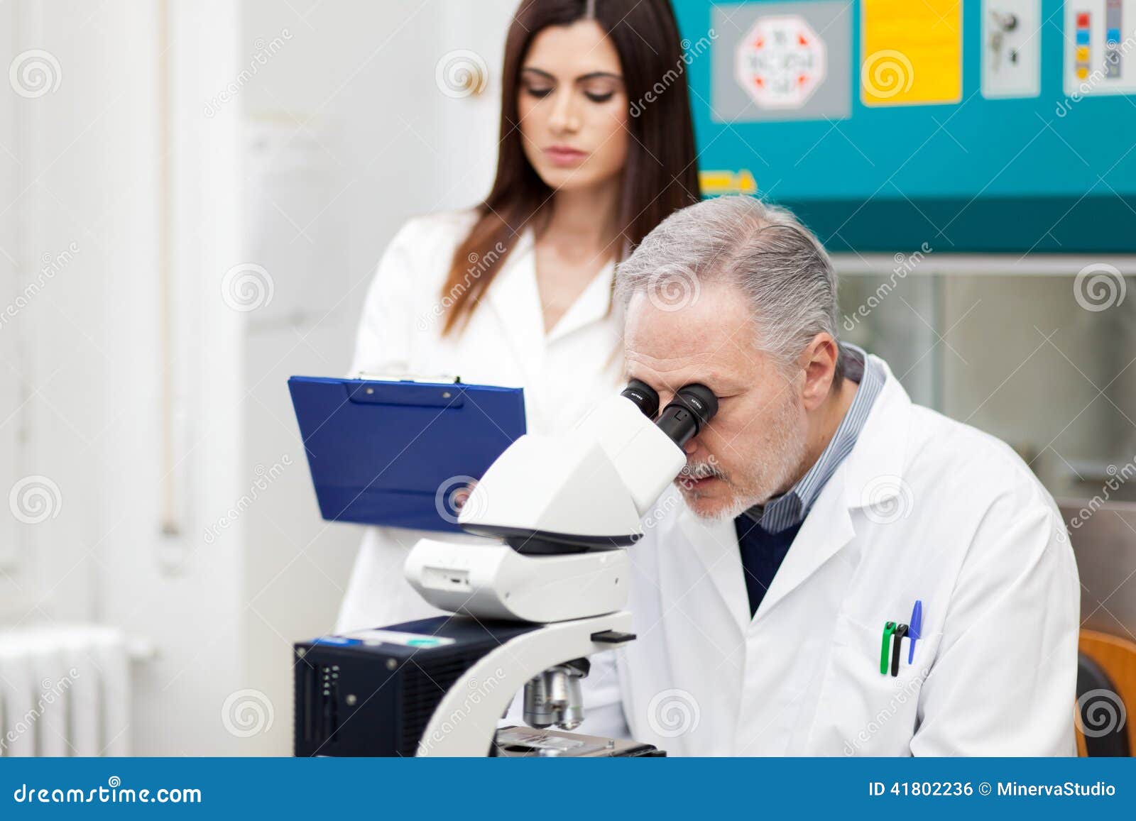 Couple of Scientist Researching in a Laboratory Stock Photo - Image of ... Couple of Scientist Researching in a Laboratory Stock Photo - Image of ...