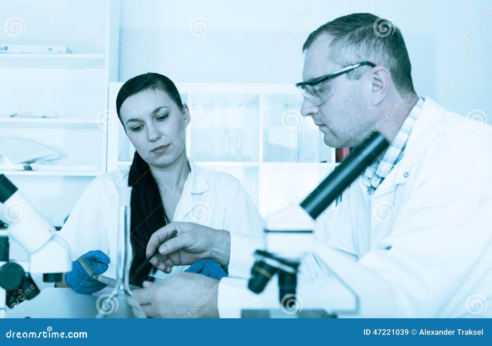 Couple of scientists stock image. Image of concept, female - 47221039