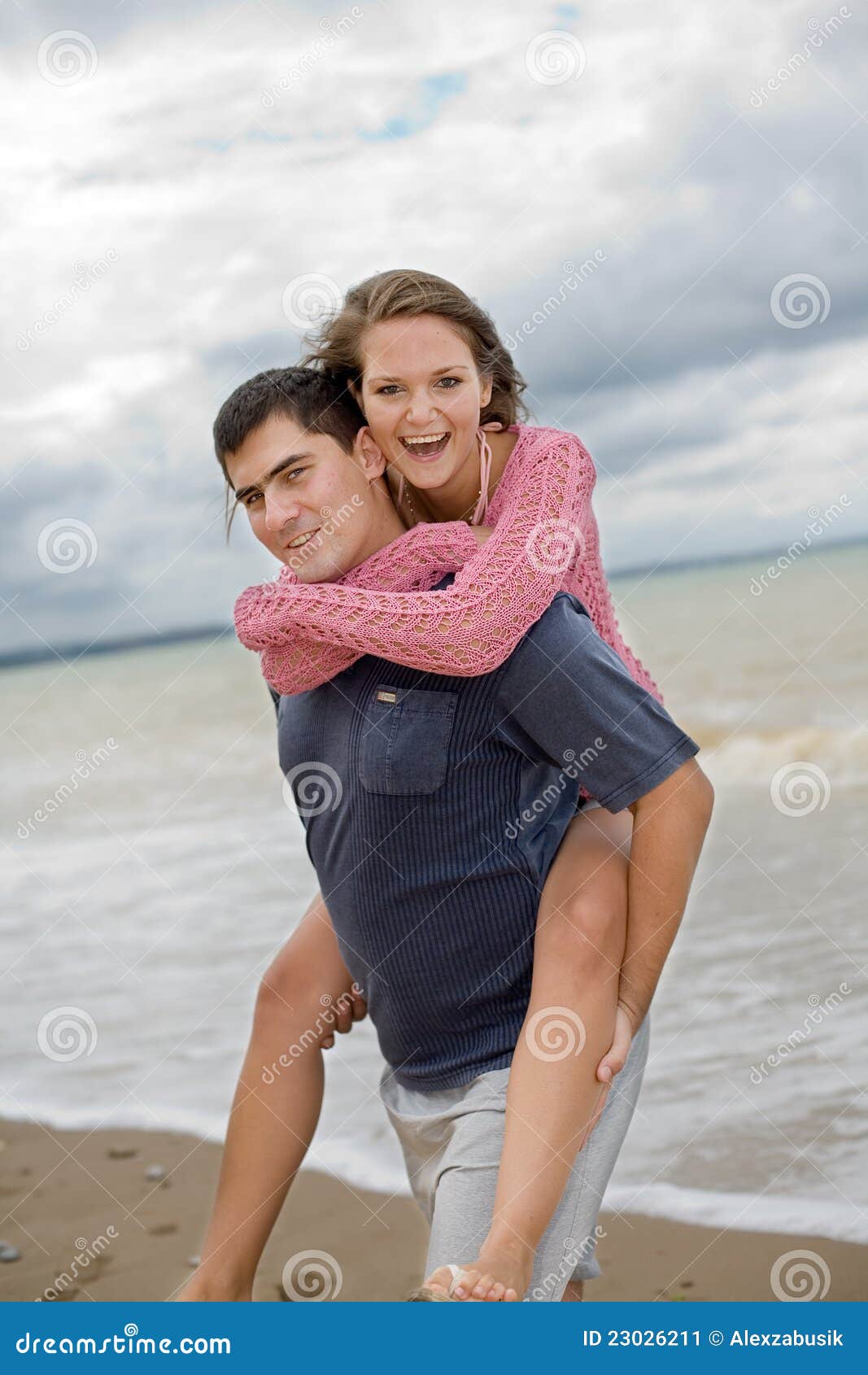 Couple at the sea stock image. Image of girl, female - 23026211
