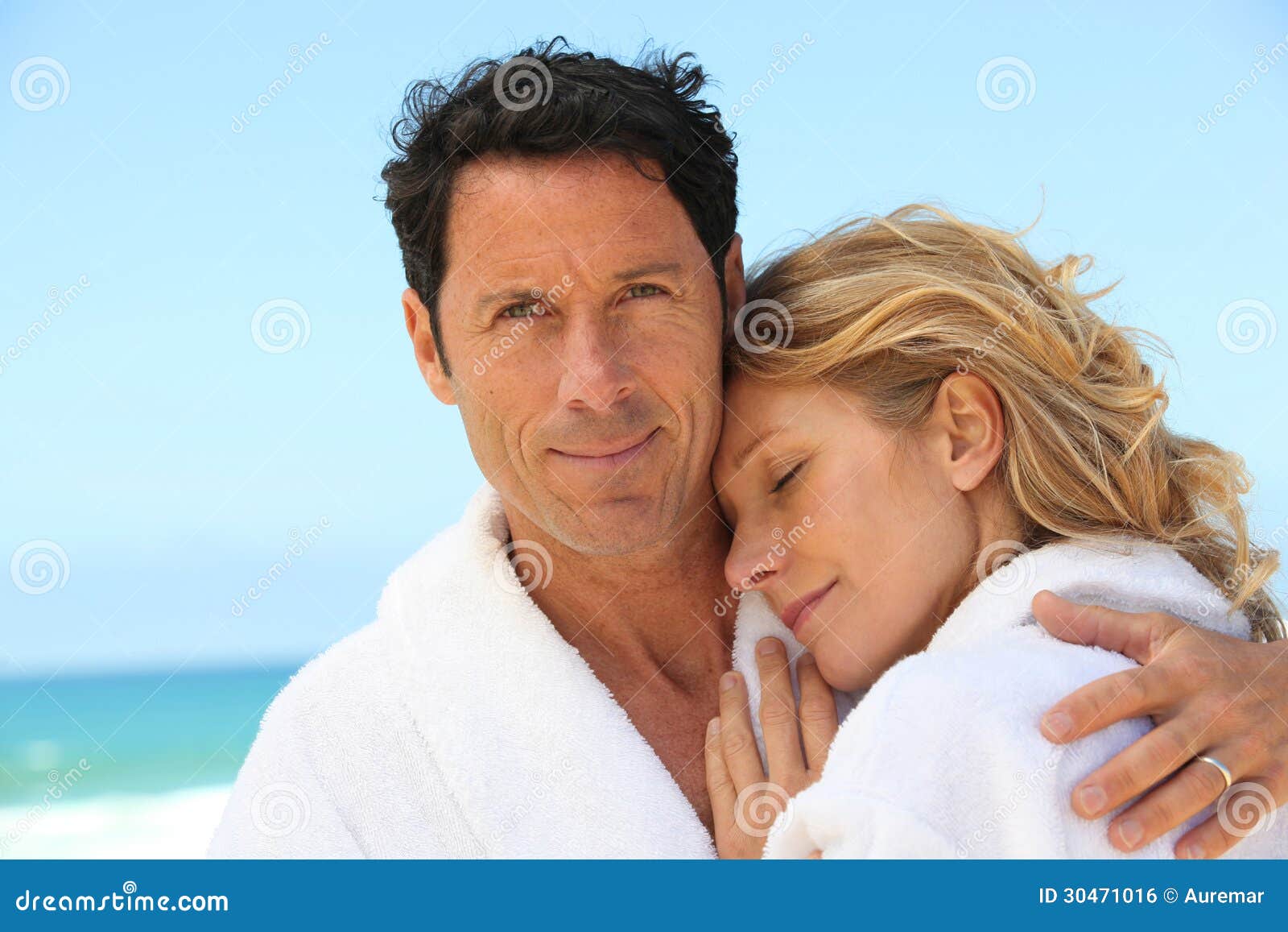 Couple by the sea stock photo. Image of landscape, happy - 30471016