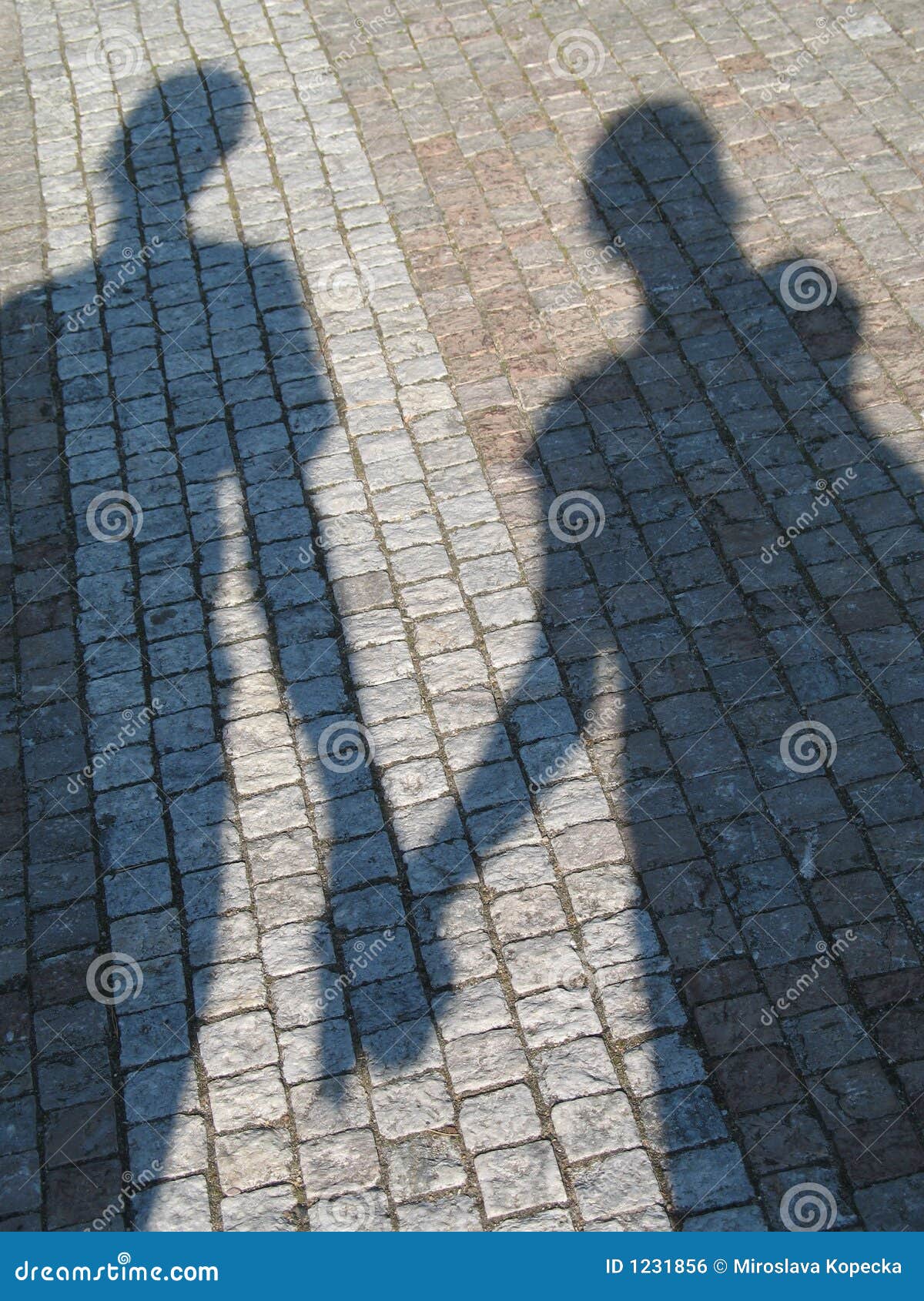 Couple shadow stock photo. Image of grey, woman, paving - 1231856