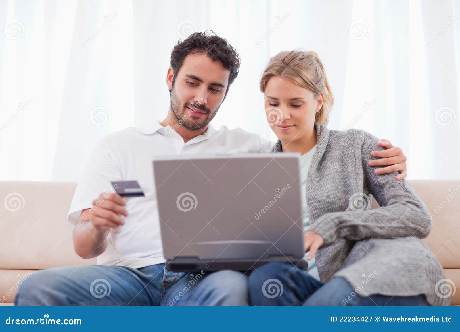 Couple shopping online stock image. Image of 2529, customers - 22234427