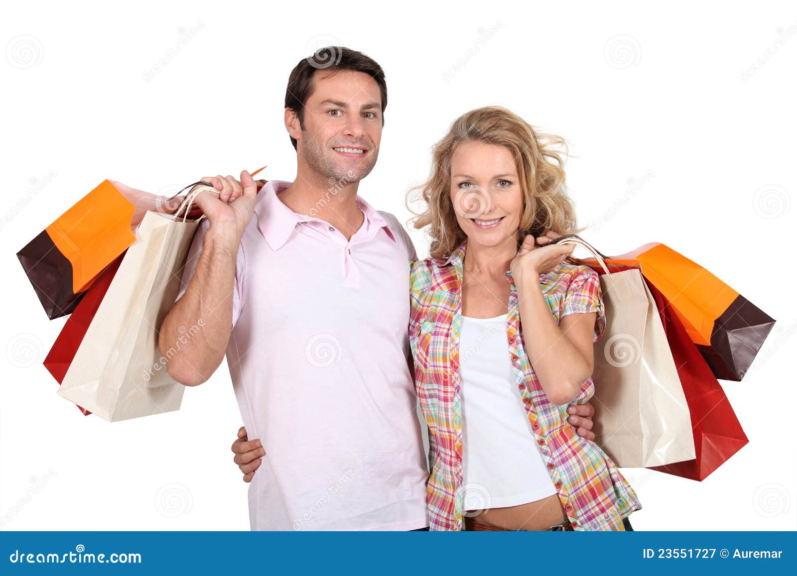 Couple shopping together stock image. Image of darling - 23551727