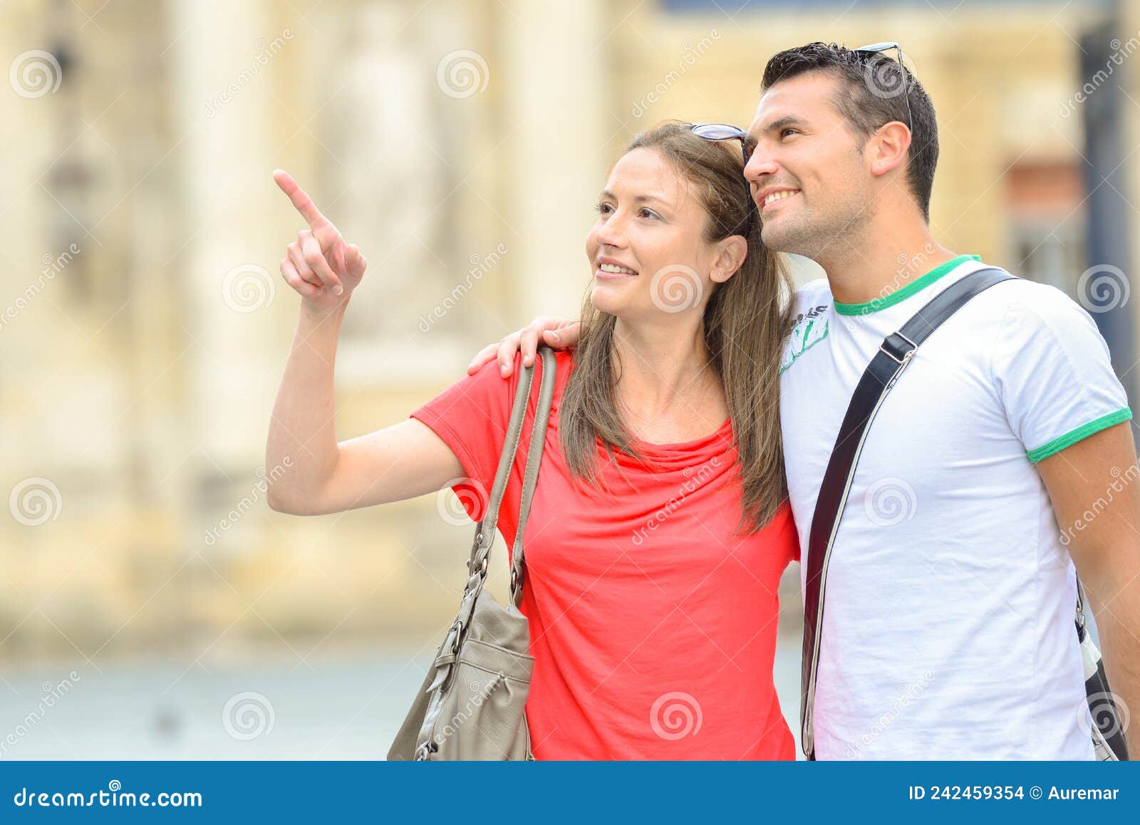 Couple sight seeing stock photo. Image of woman, love - 242459354