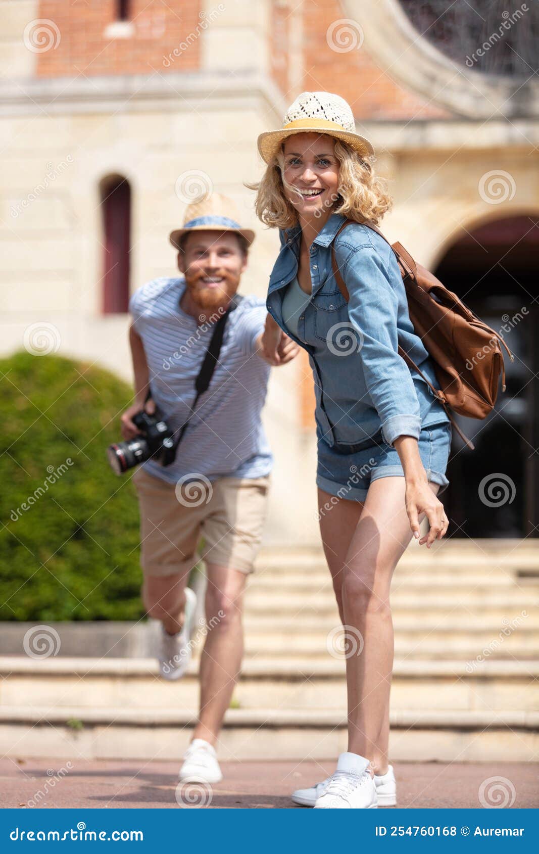 Couple Sightseeing on Holiday with Camera Stock Photo - Image of city ...