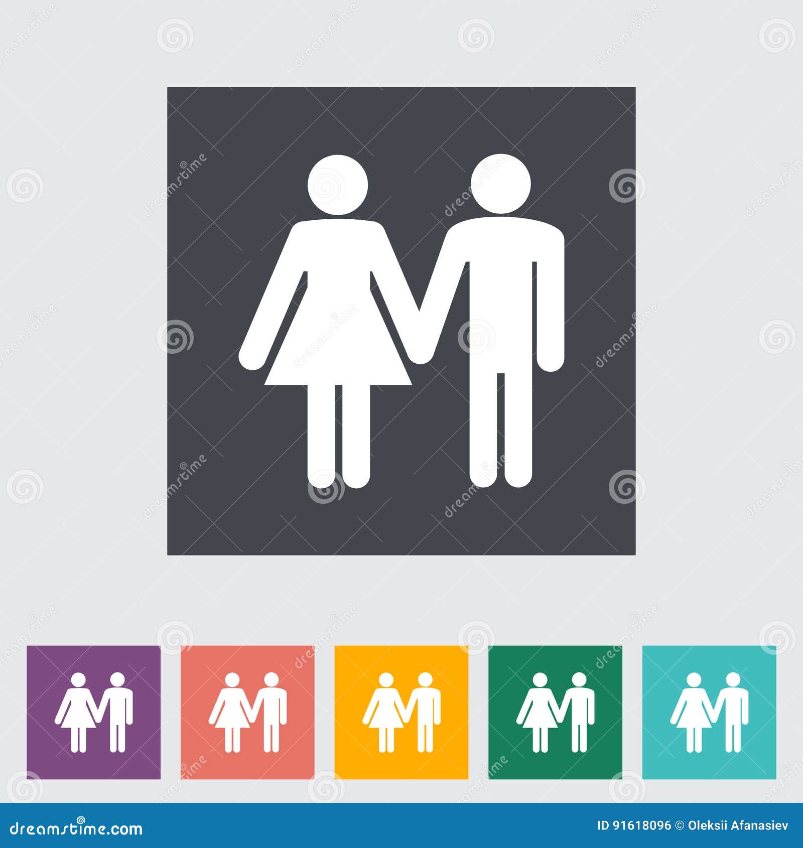 Couple sign stock vector. Illustration of button, design - 91618096